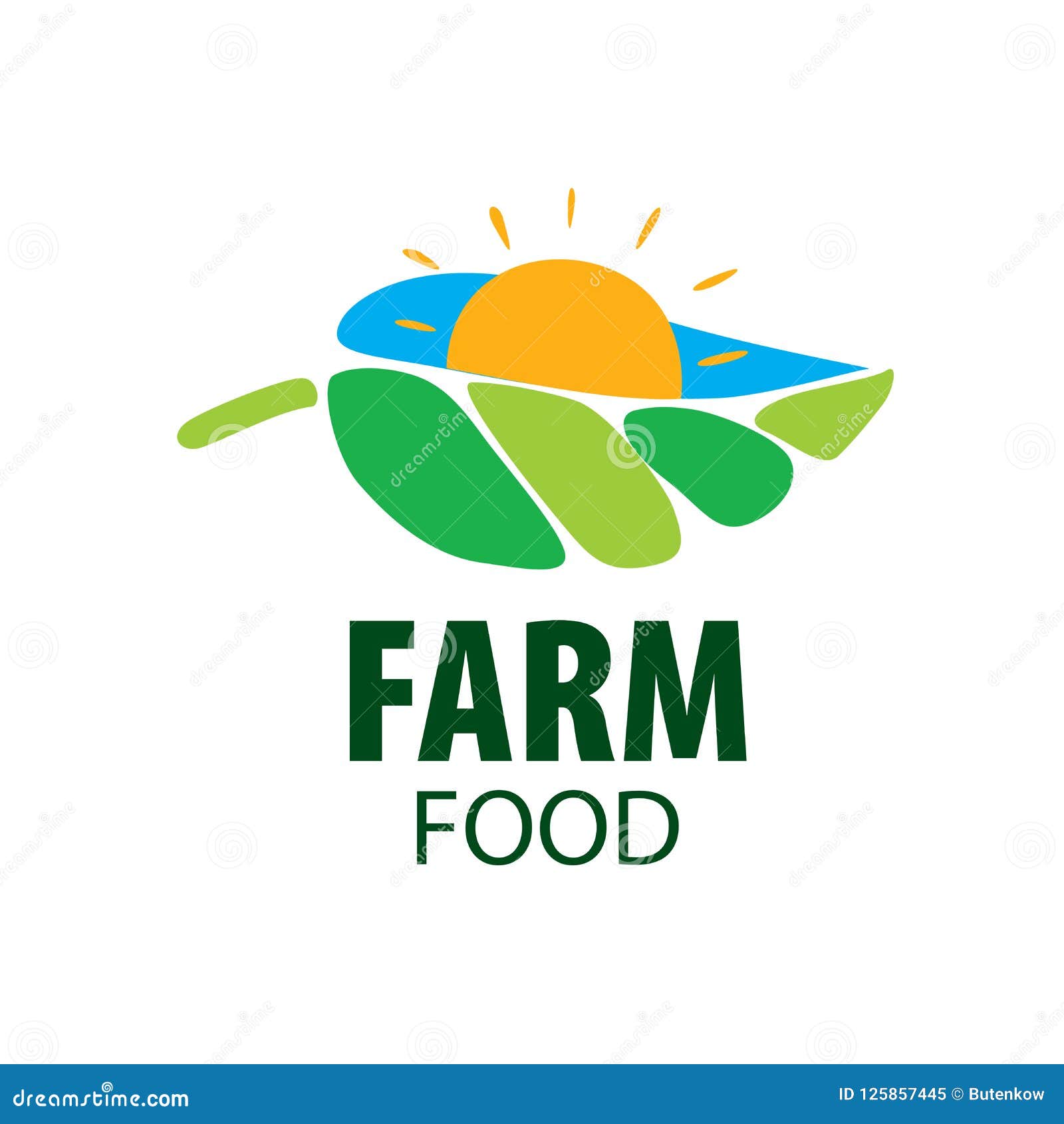 Logo farm food stock vector. Illustration of green, icon - 125857445