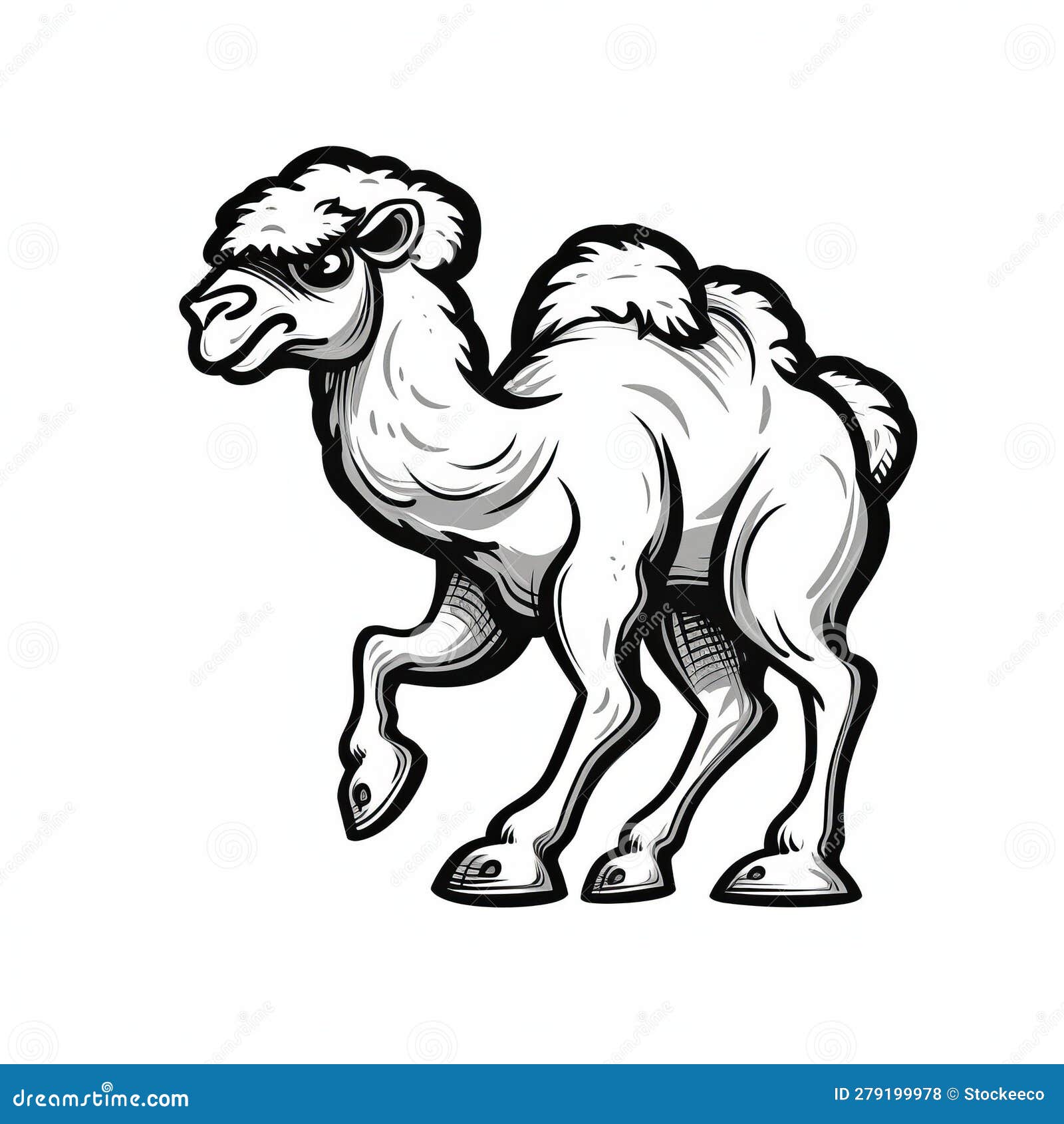 2d Jumping Camel Mascot Logo Stock Illustration - Illustration of ...