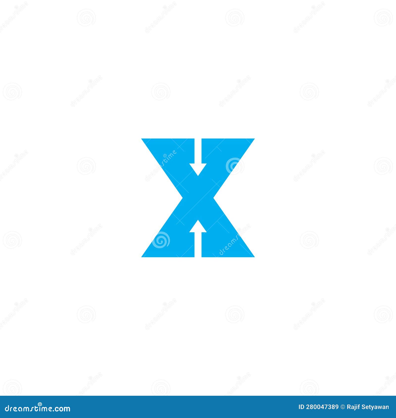 Initials Letters X And Arrow Logo Design Cartoon Vector | CartoonDealer ...
