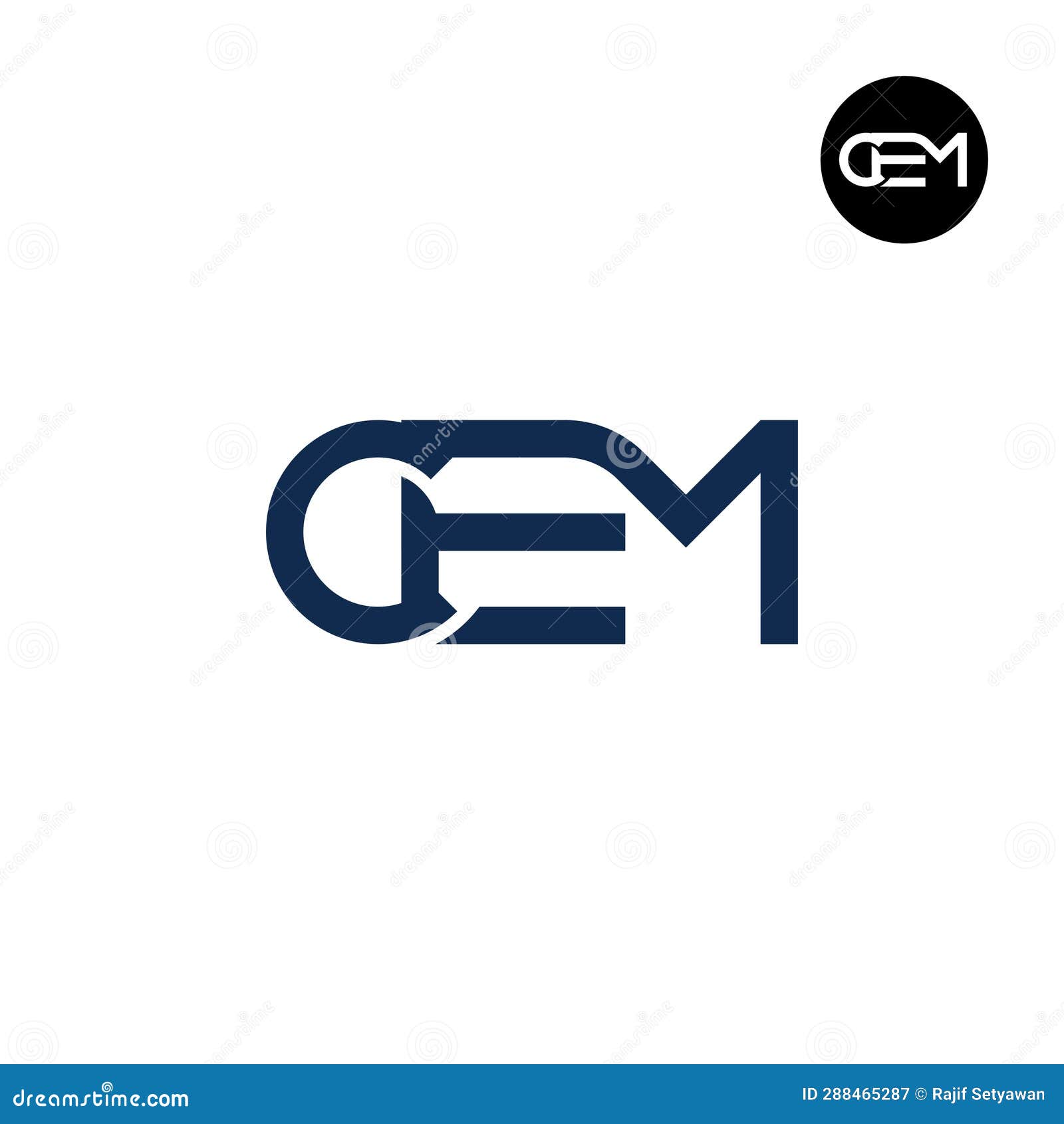 Letter CEM Monogram Logo Design Stock Illustration - Illustration of ...