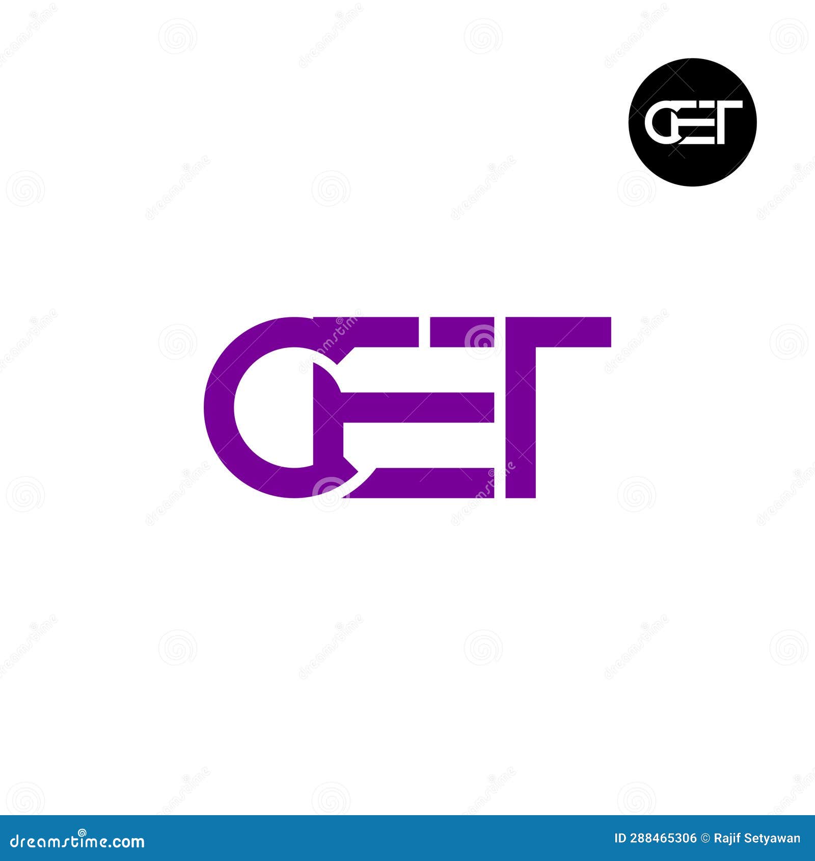 Letter CET Monogram Logo Design Stock Vector - Illustration of initials ...