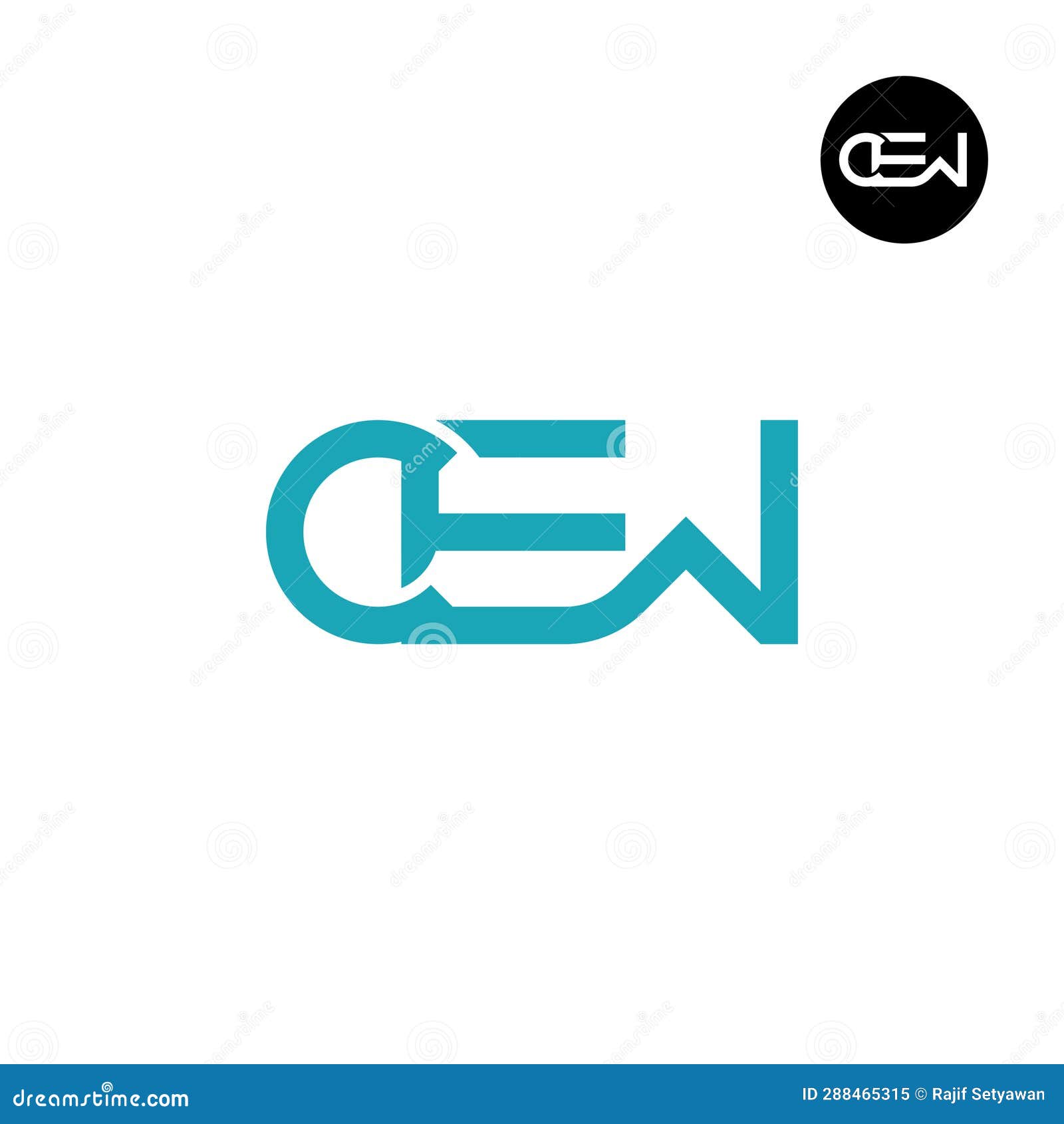Letter CEW Monogram Logo Design Stock Vector - Illustration of modern ...