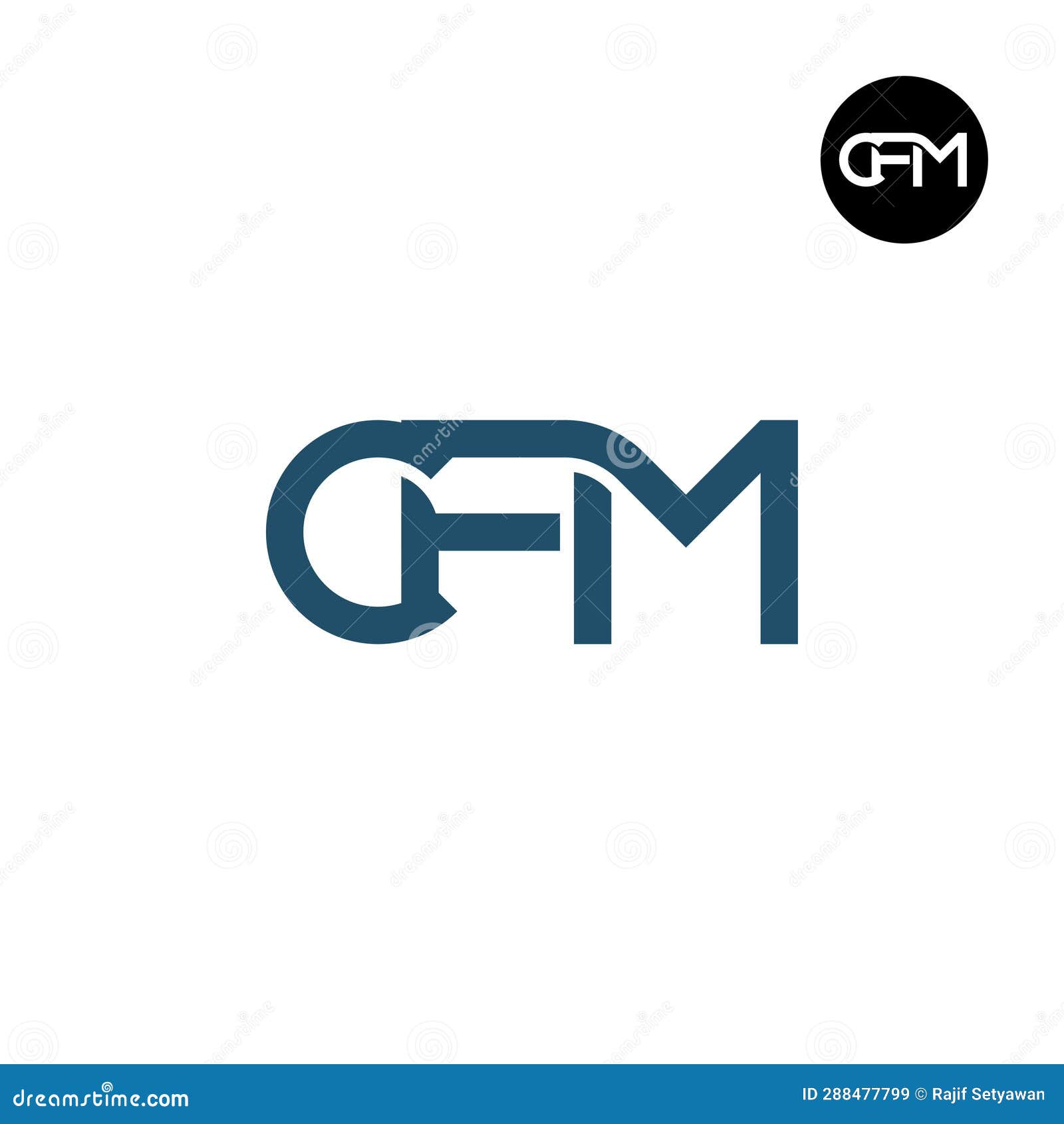 Letter CFM Monogram Logo Design Stock Illustration - Illustration of ...