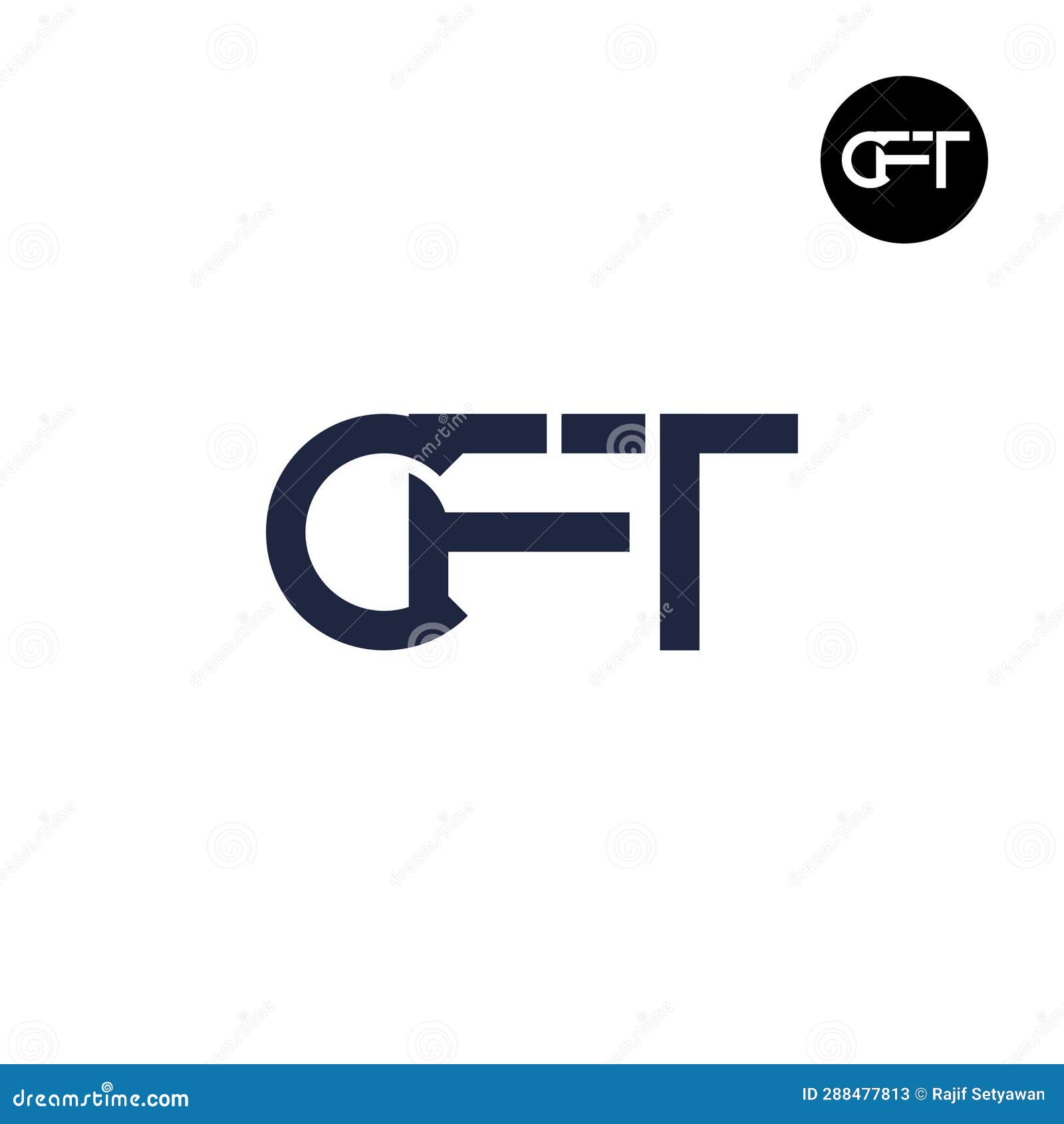 Letter CFT Monogram Logo Design Stock Vector - Illustration of letter ...