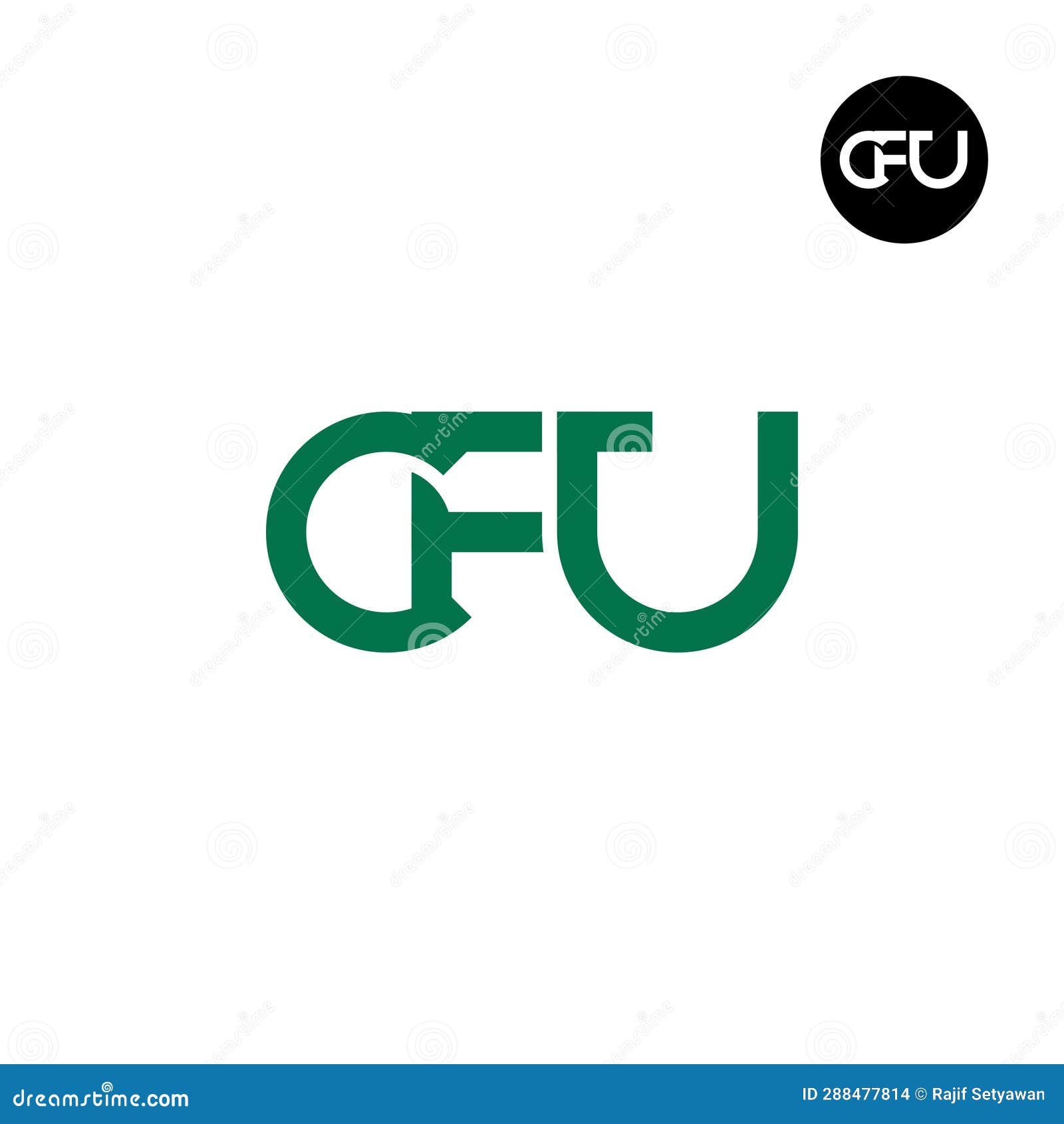 Letter CFU Monogram Logo Design Stock Illustration - Illustration of ...