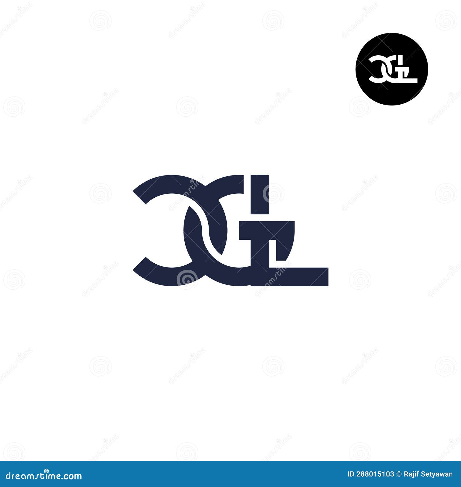 Letter CGL Monogram Logo Design Stock Vector - Illustration of initials ...