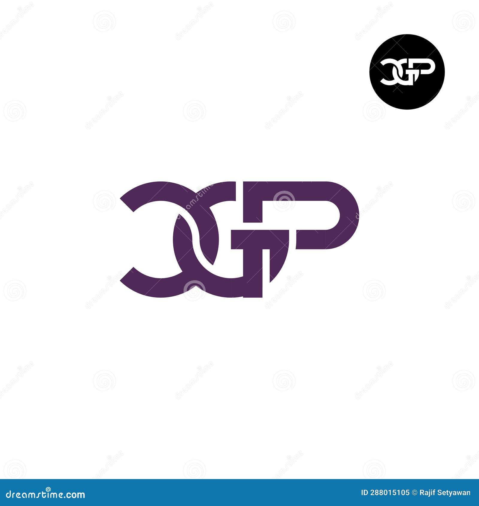 Letter CGP Monogram Logo Design Stock Illustration - Illustration of ...