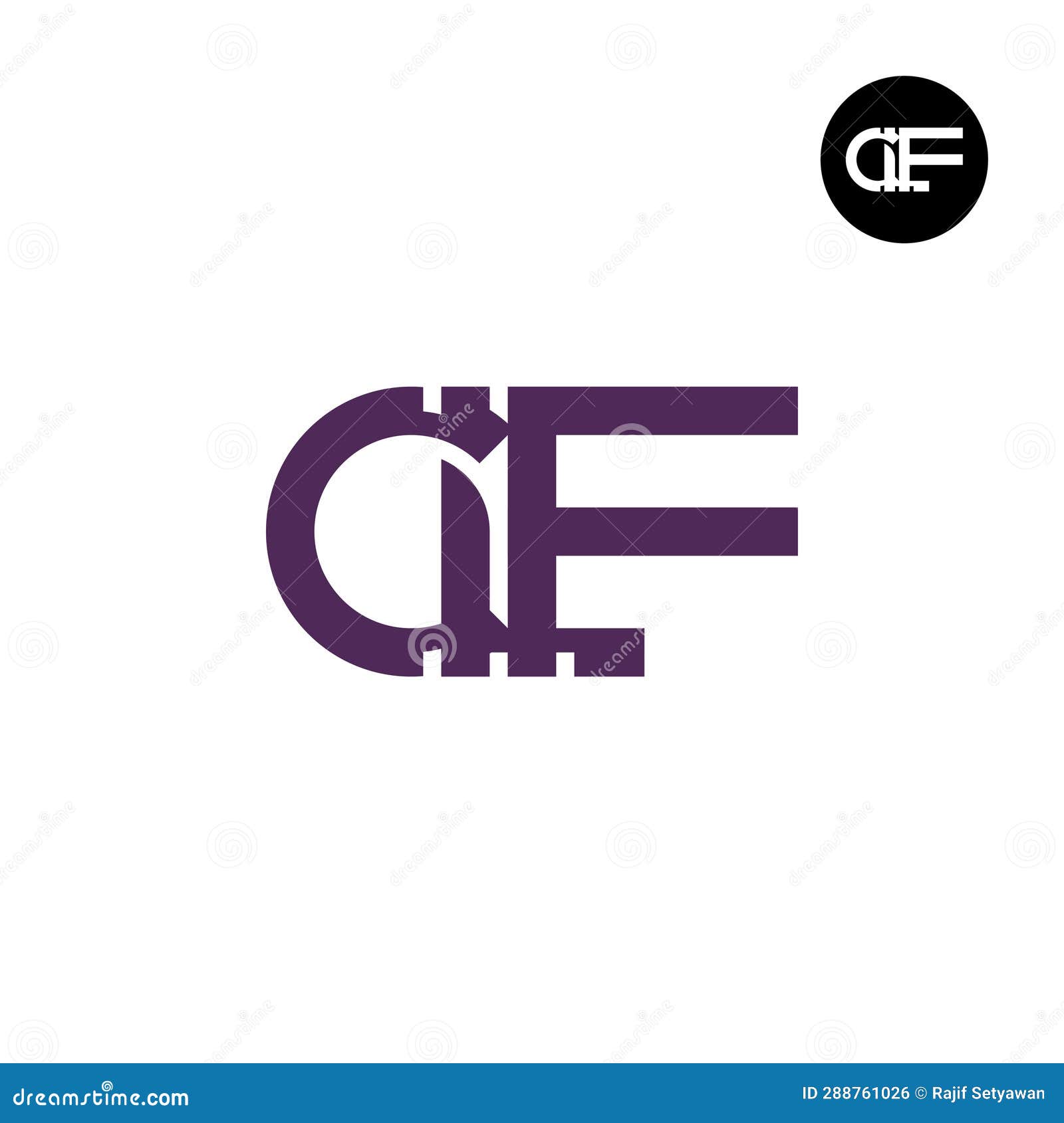 Letter CLF Monogram Logo Design Stock Illustration - Illustration of ...