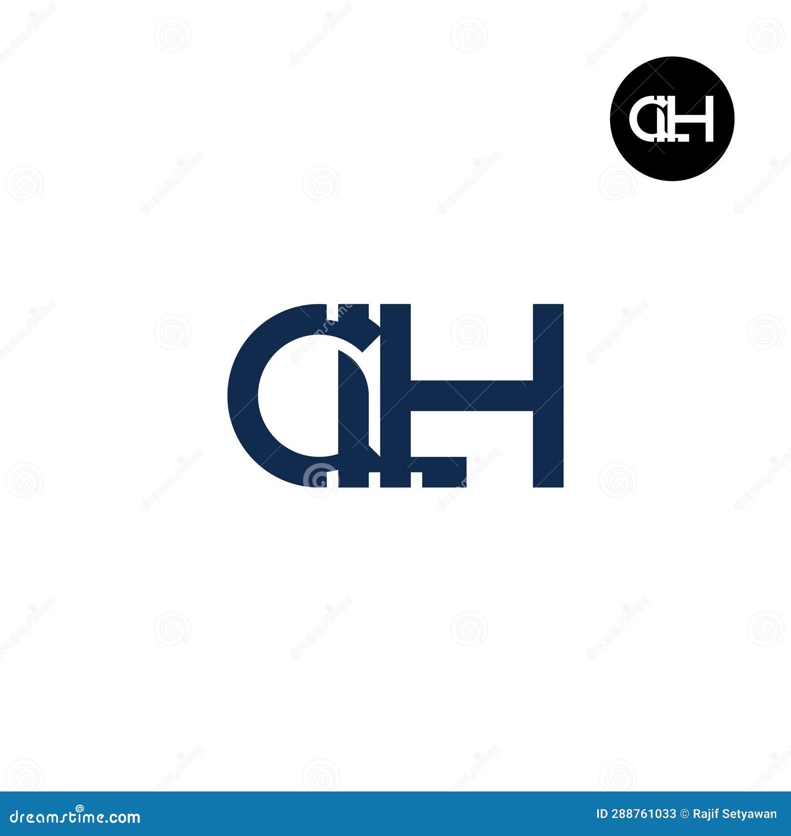 Letter CLH Monogram Logo Design Stock Vector - Illustration of ...