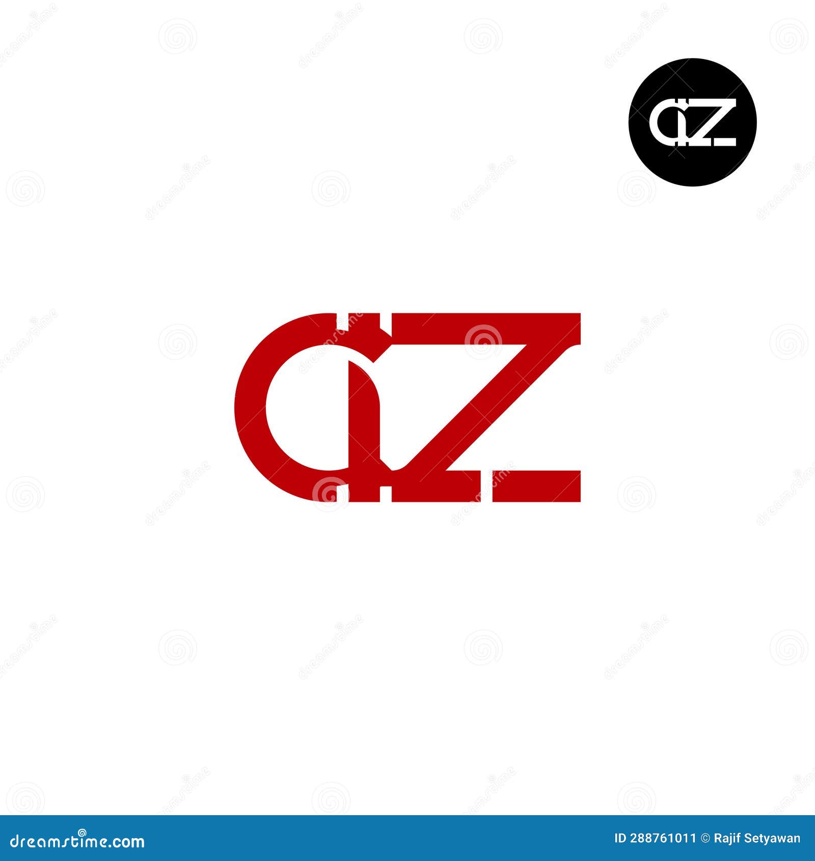 Letter CLZ Monogram Logo Design Stock Vector - Illustration of logo ...