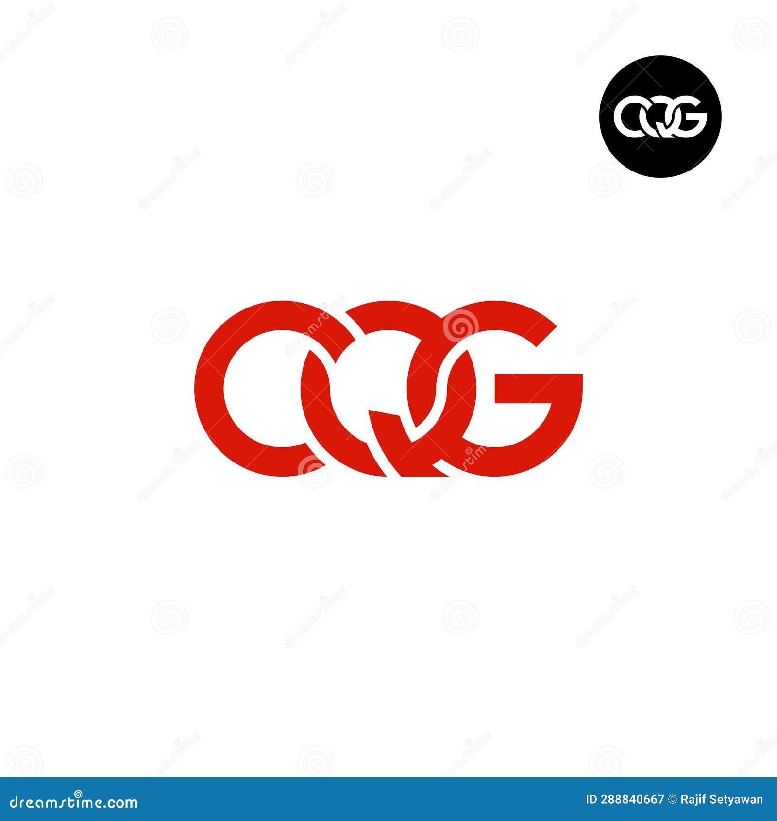 Letter CQG Monogram Logo Design Stock Vector - Illustration of ...