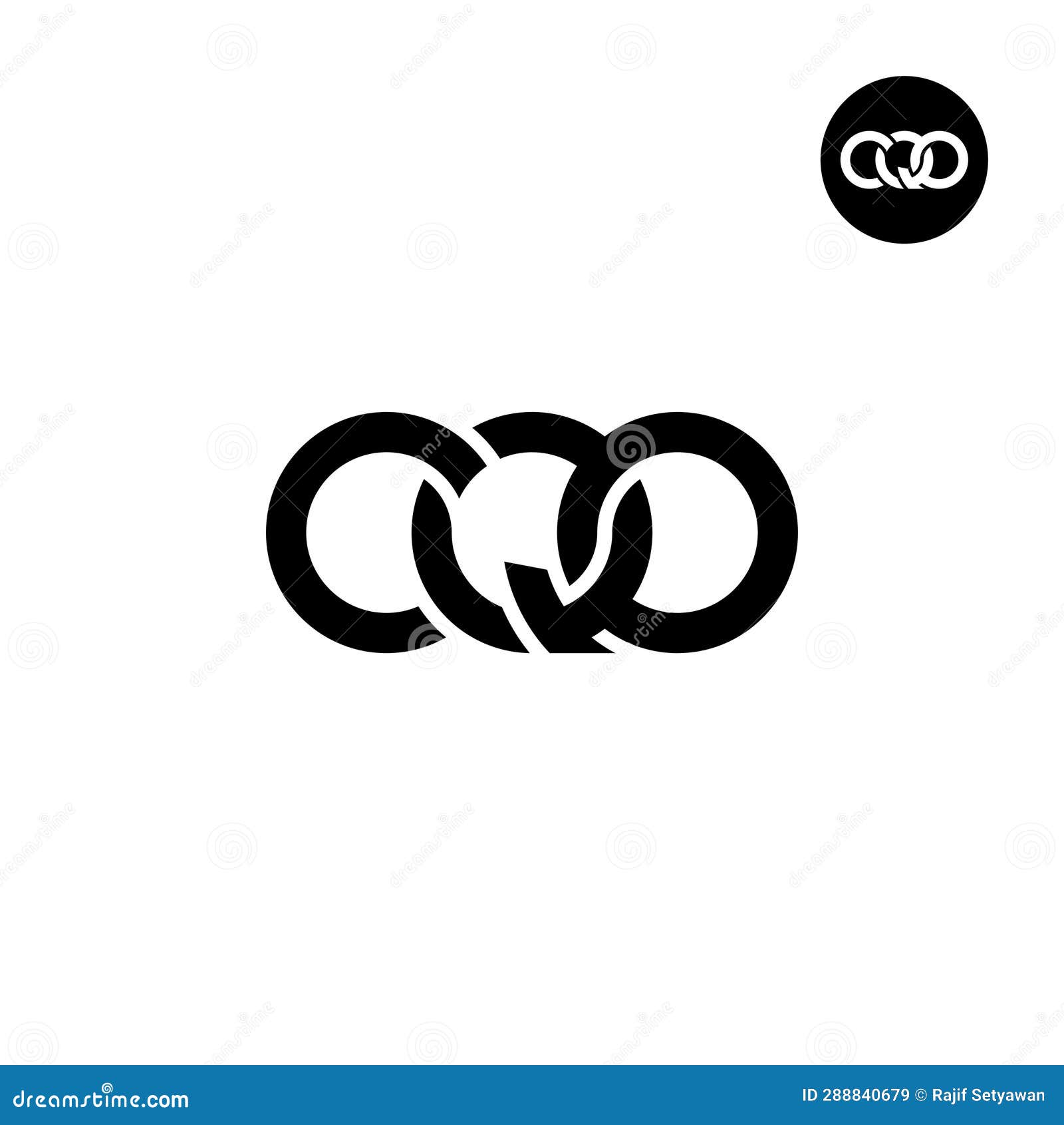 Letter CQO Monogram Logo Design Stock Illustration - Illustration of ...