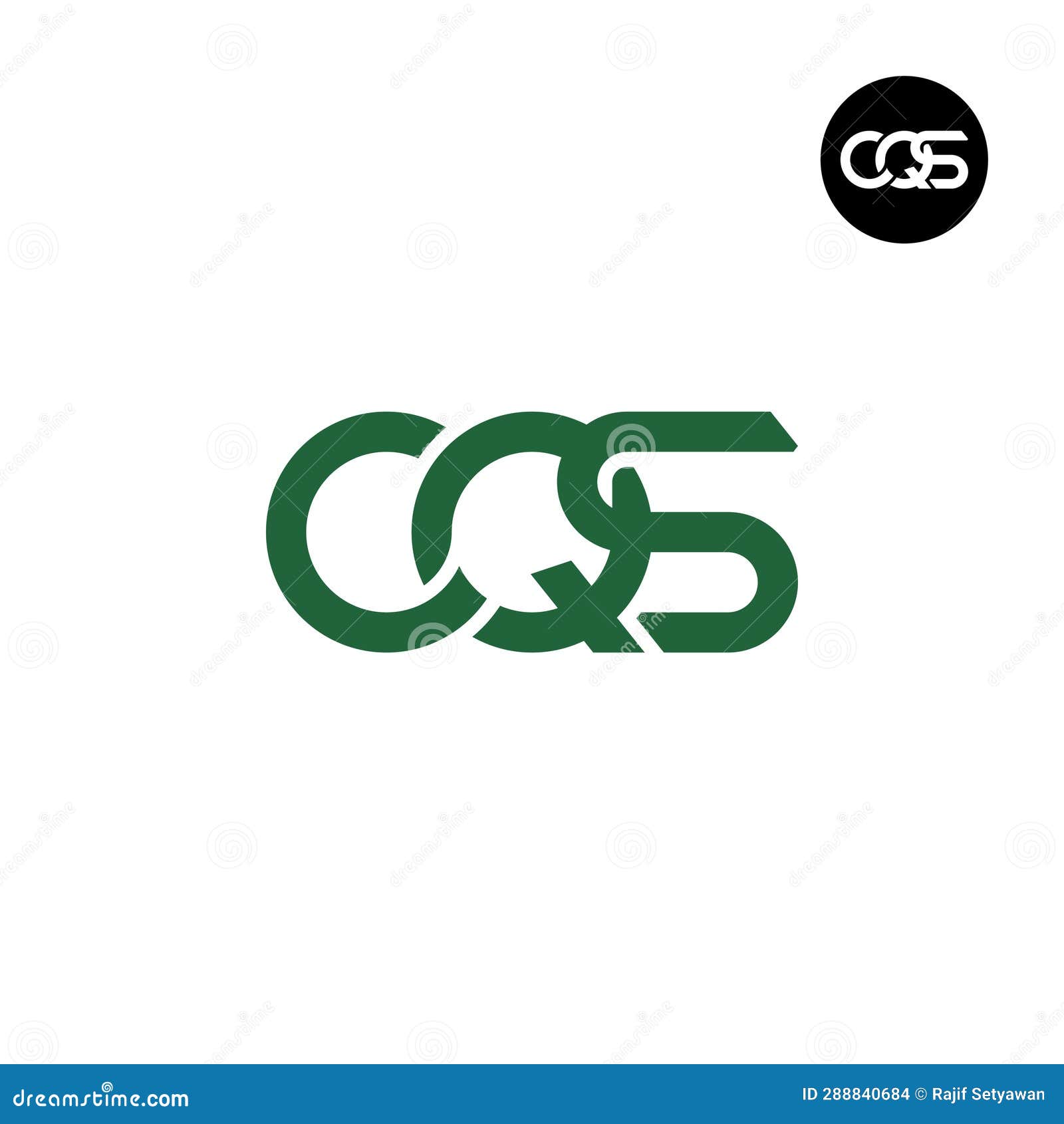 Letter CQS Monogram Logo Design Stock Vector - Illustration of ...
