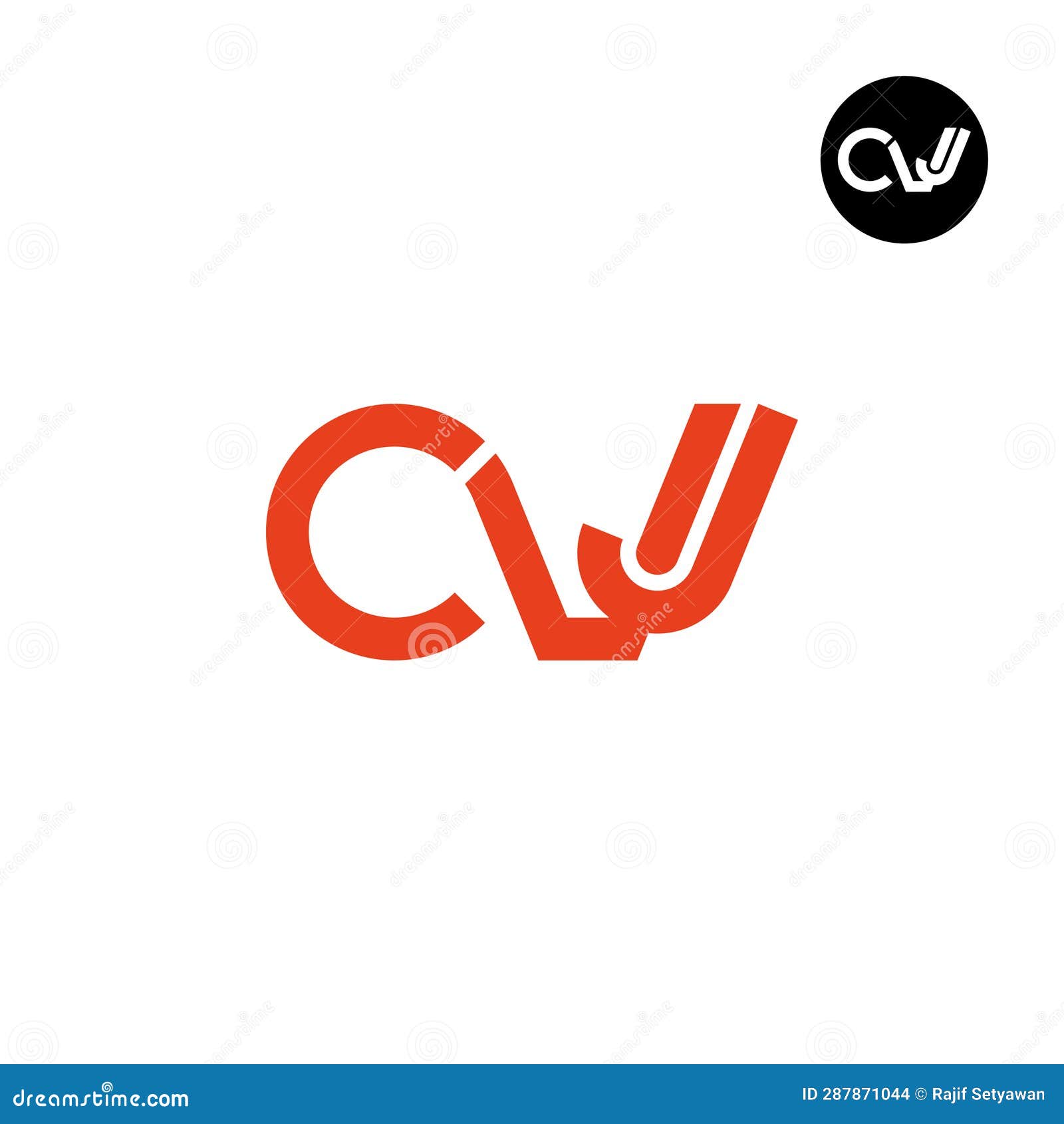 Letter CVJ Monogram Logo Design Stock Vector - Illustration of ...