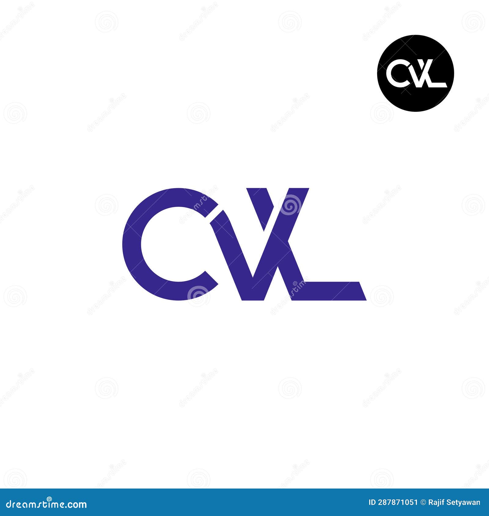 Letter CVL Monogram Logo Design Stock Illustration - Illustration of ...