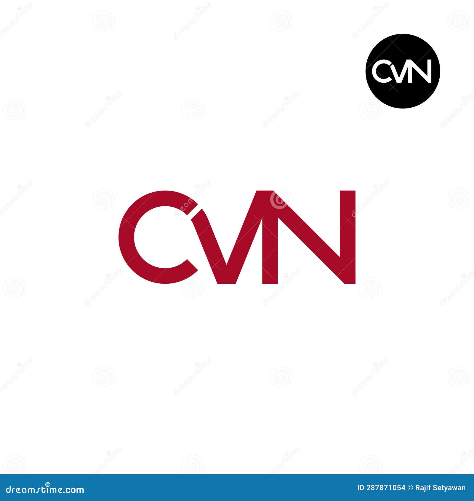Letter CVN Monogram Logo Design Stock Vector - Illustration of brand ...
