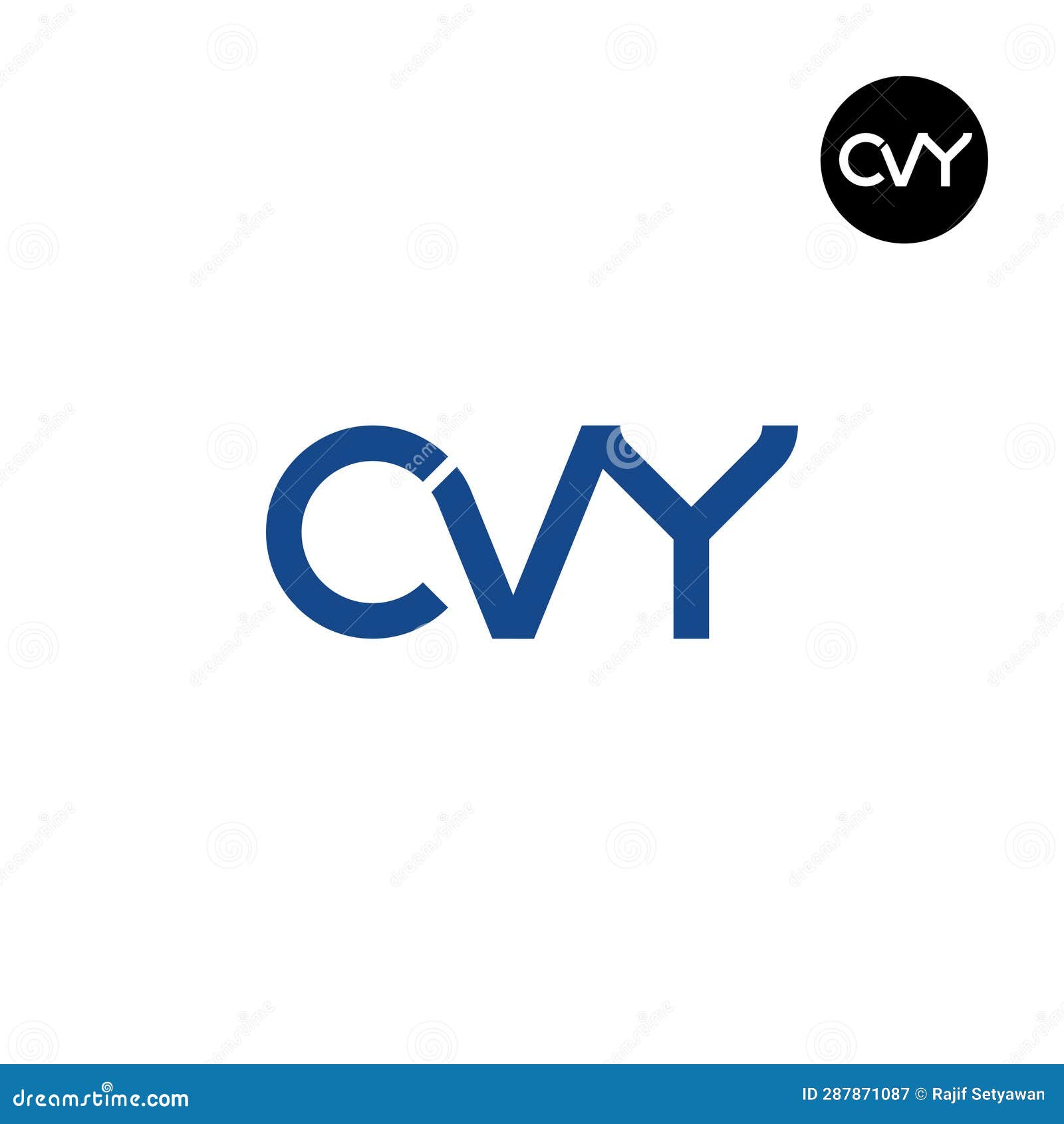 Letter CVY Monogram Logo Design Stock Vector - Illustration of ...