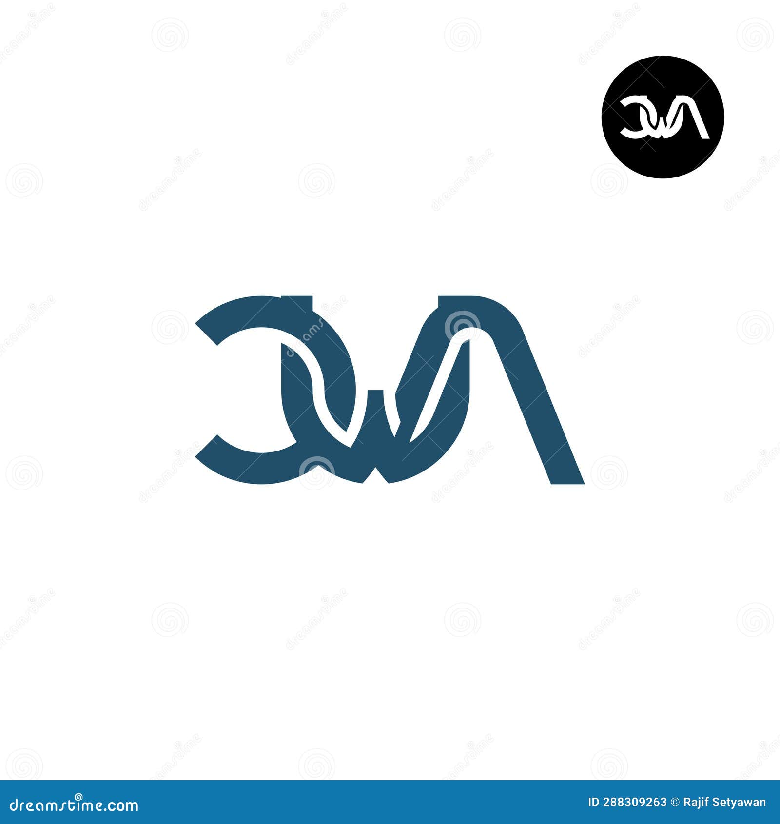 Letter CWA Monogram Logo Design Stock Illustration - Illustration of ...