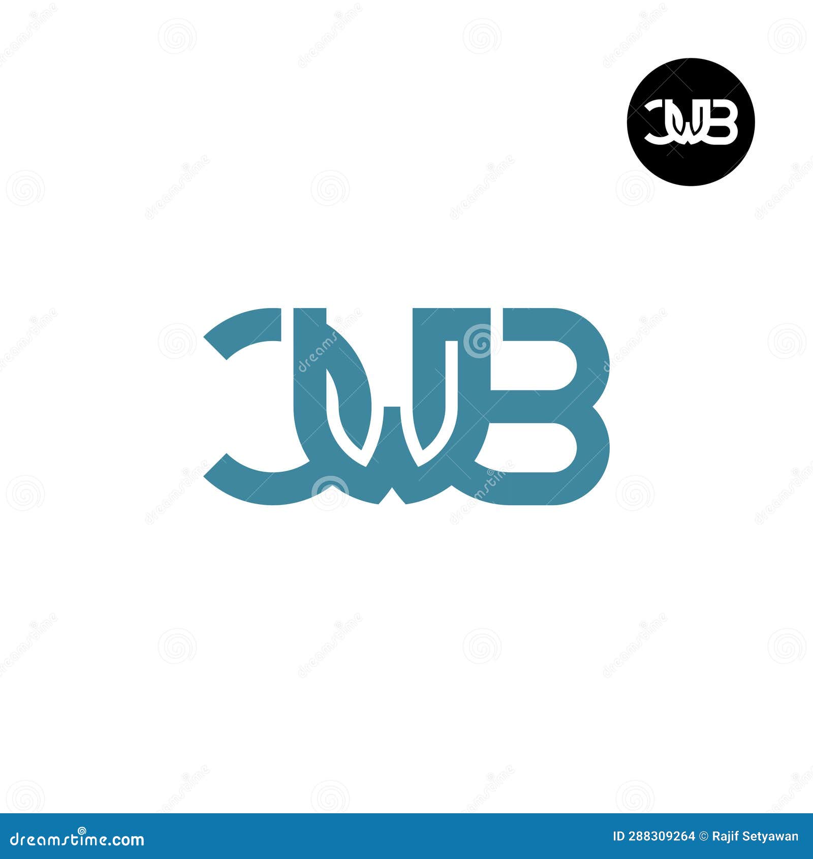 Letter CWB Monogram Logo Design Stock Vector - Illustration of ...