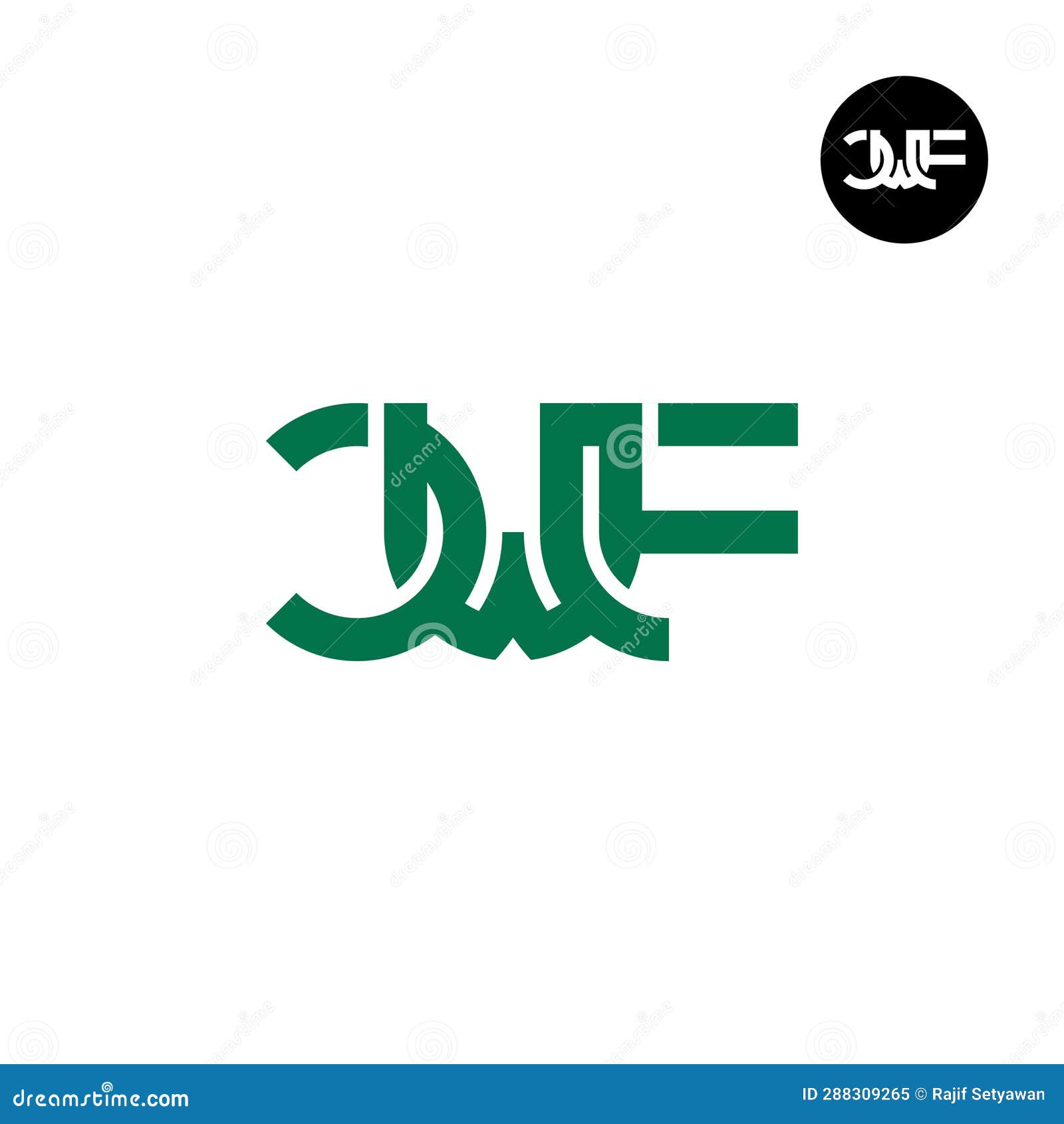 Letter CWF Monogram Logo Design Stock Illustration - Illustration of ...
