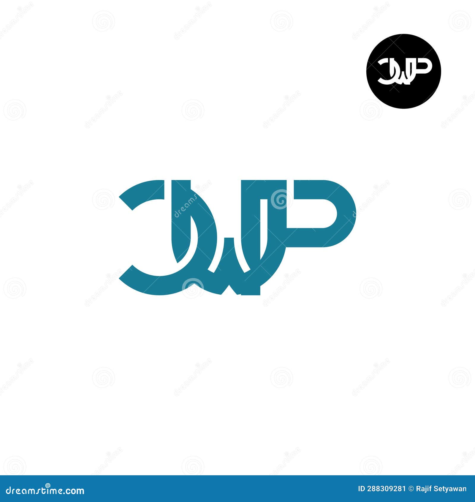 Letter CWP Monogram Logo Design Stock Illustration - Illustration of ...