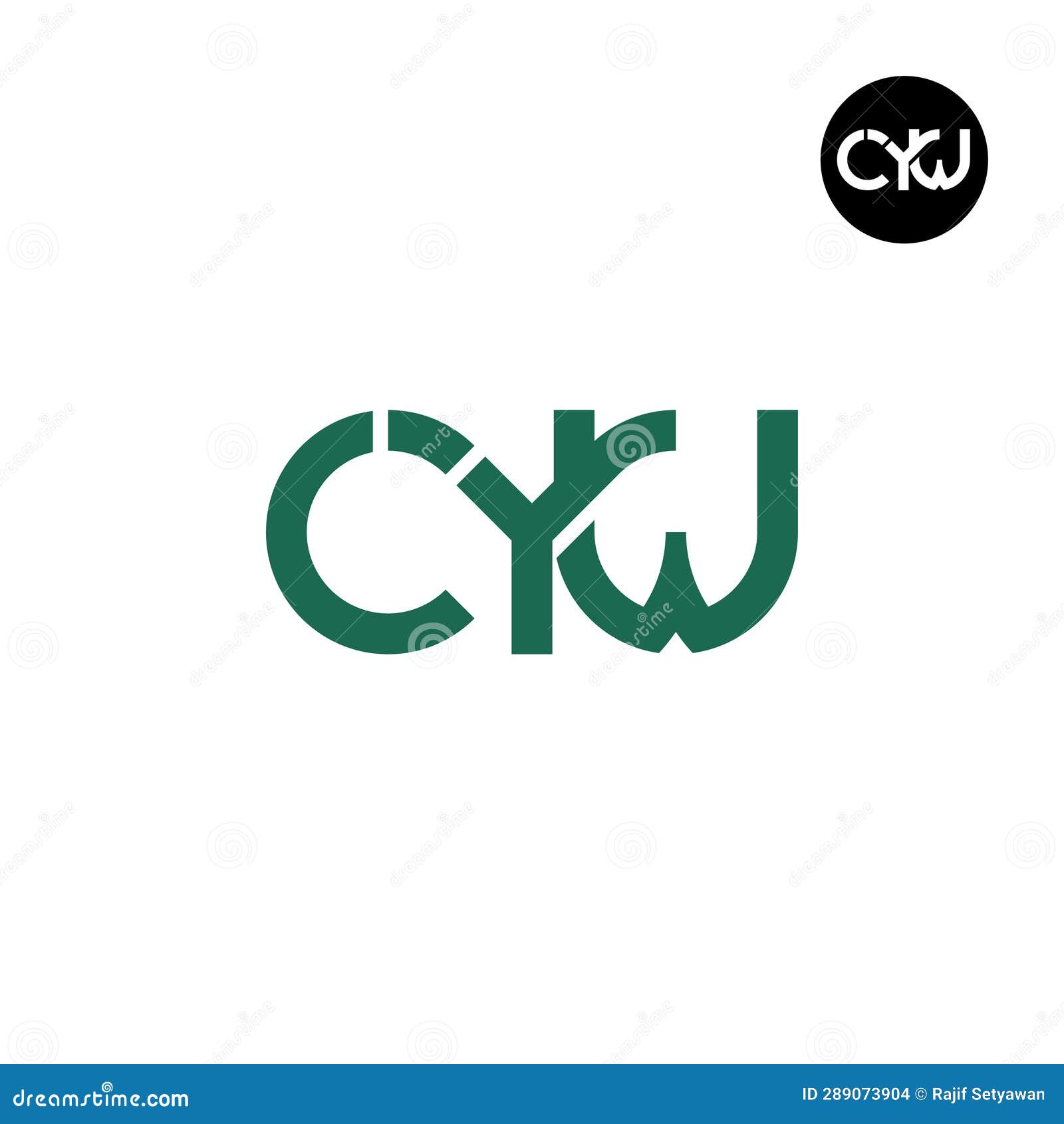 Letter CYW Monogram Logo Design Stock Vector - Illustration of letters ...