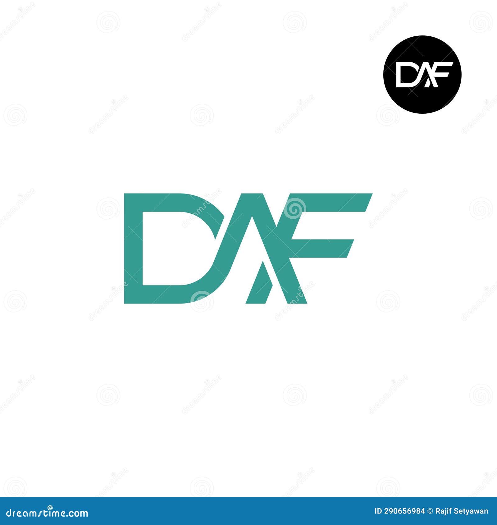 Letter DAF Monogram Logo Design Stock Vector - Illustration of name ...