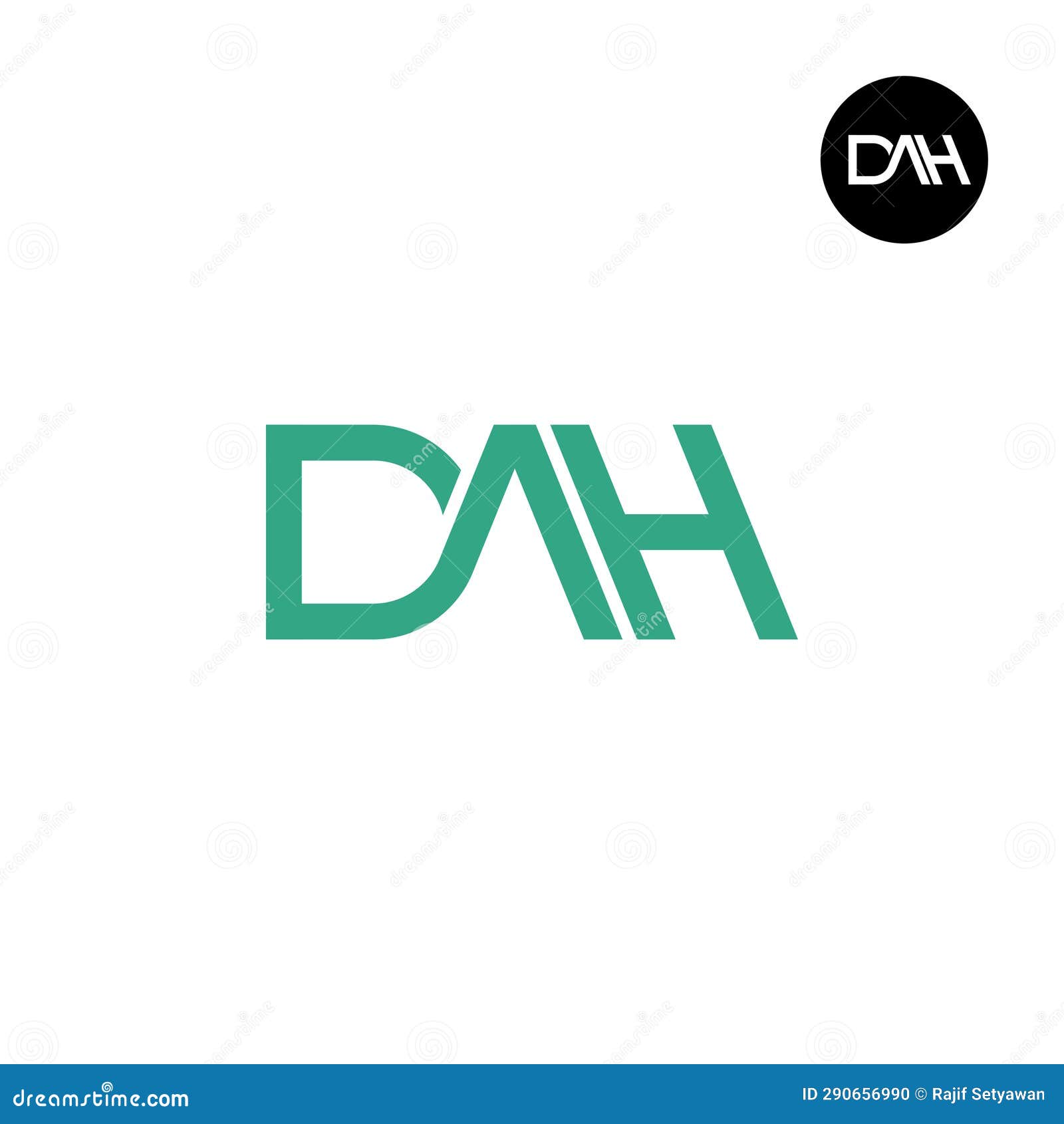 Letter DAH Monogram Logo Design Vector Illustration | CartoonDealer.com ...