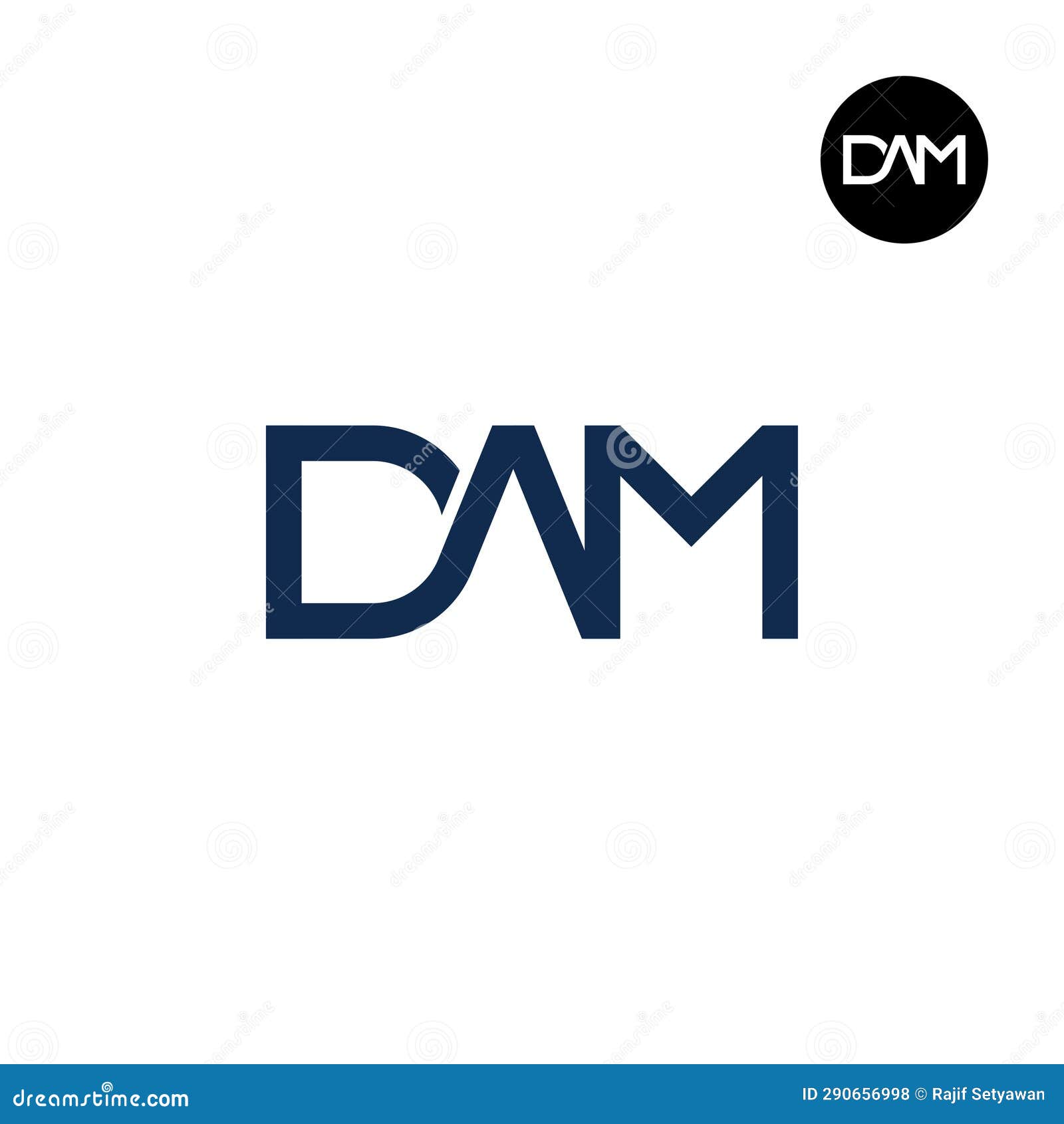 Letter DAM Monogram Logo Design Stock Vector - Illustration of name ...
