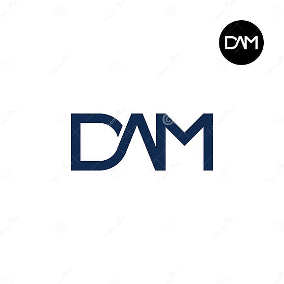 Letter DAM Monogram Logo Design Stock Illustration - Illustration of ...