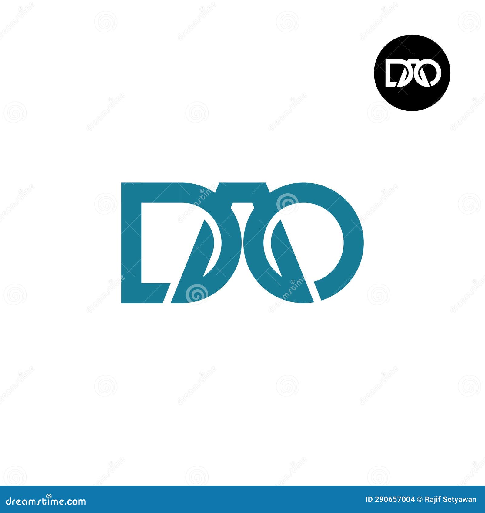Letter DAO Monogram Logo Design Vector Illustration | CartoonDealer.com ...