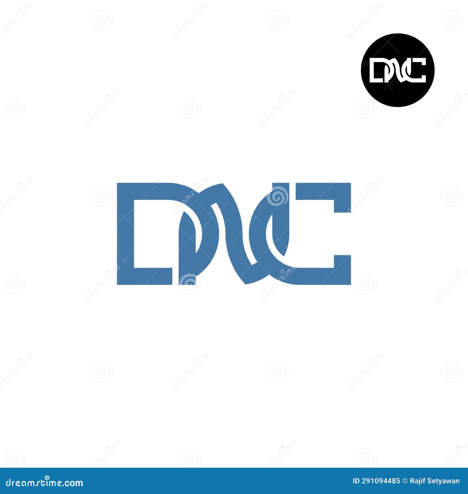 Letter DNC Monogram Logo Design Stock Illustration - Illustration of ...