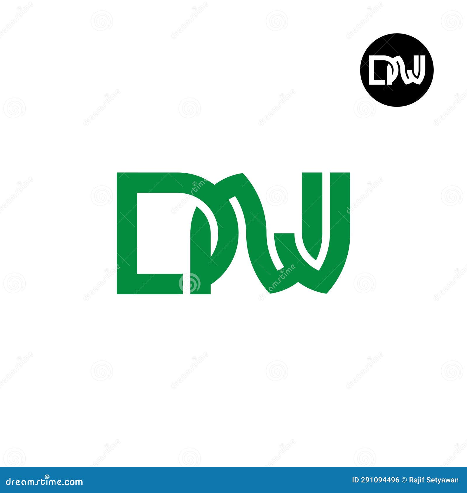 Letter DNJ Monogram Logo Design Stock Illustration - Illustration of ...