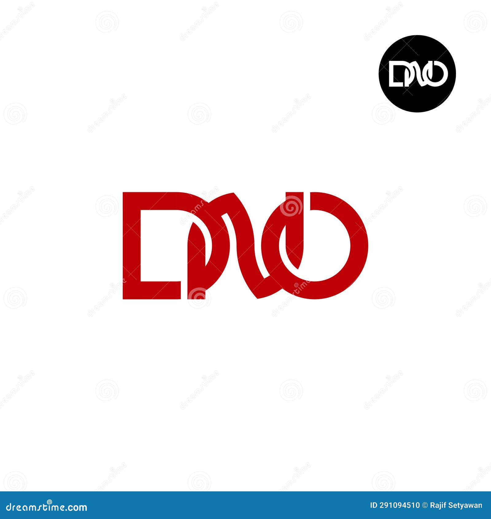 Letter DNO Monogram Logo Design Stock Vector - Illustration of name ...