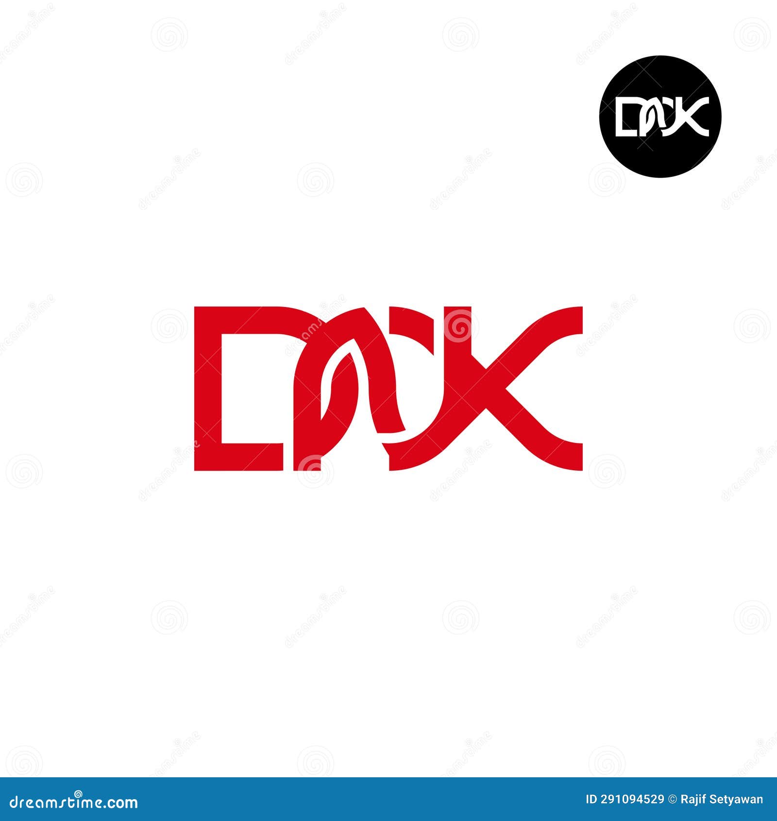 Letter DNX Monogram Logo Design Stock Illustration - Illustration of ...