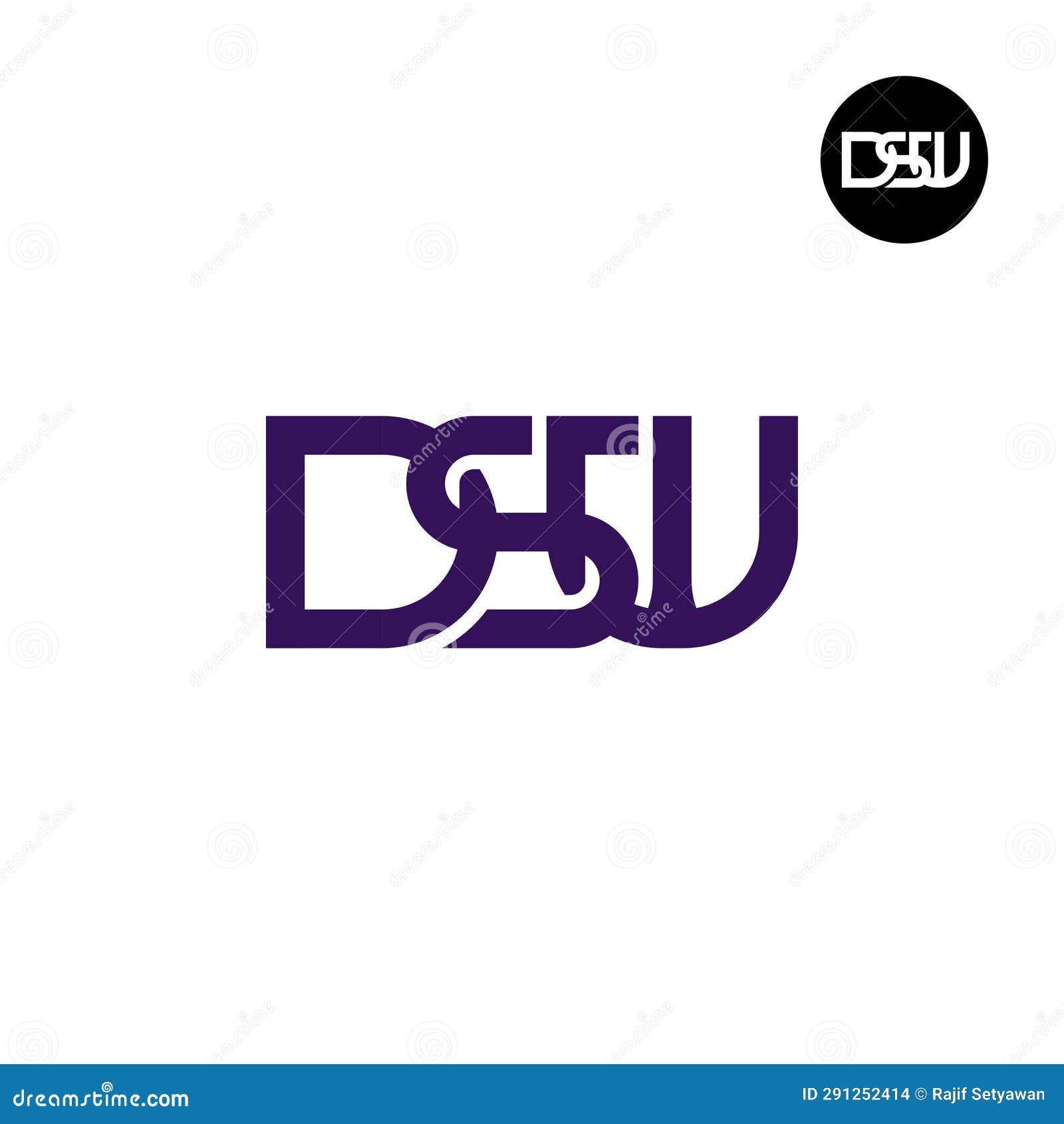 Letter DSW Monogram Logo Design Stock Illustration - Illustration of ...