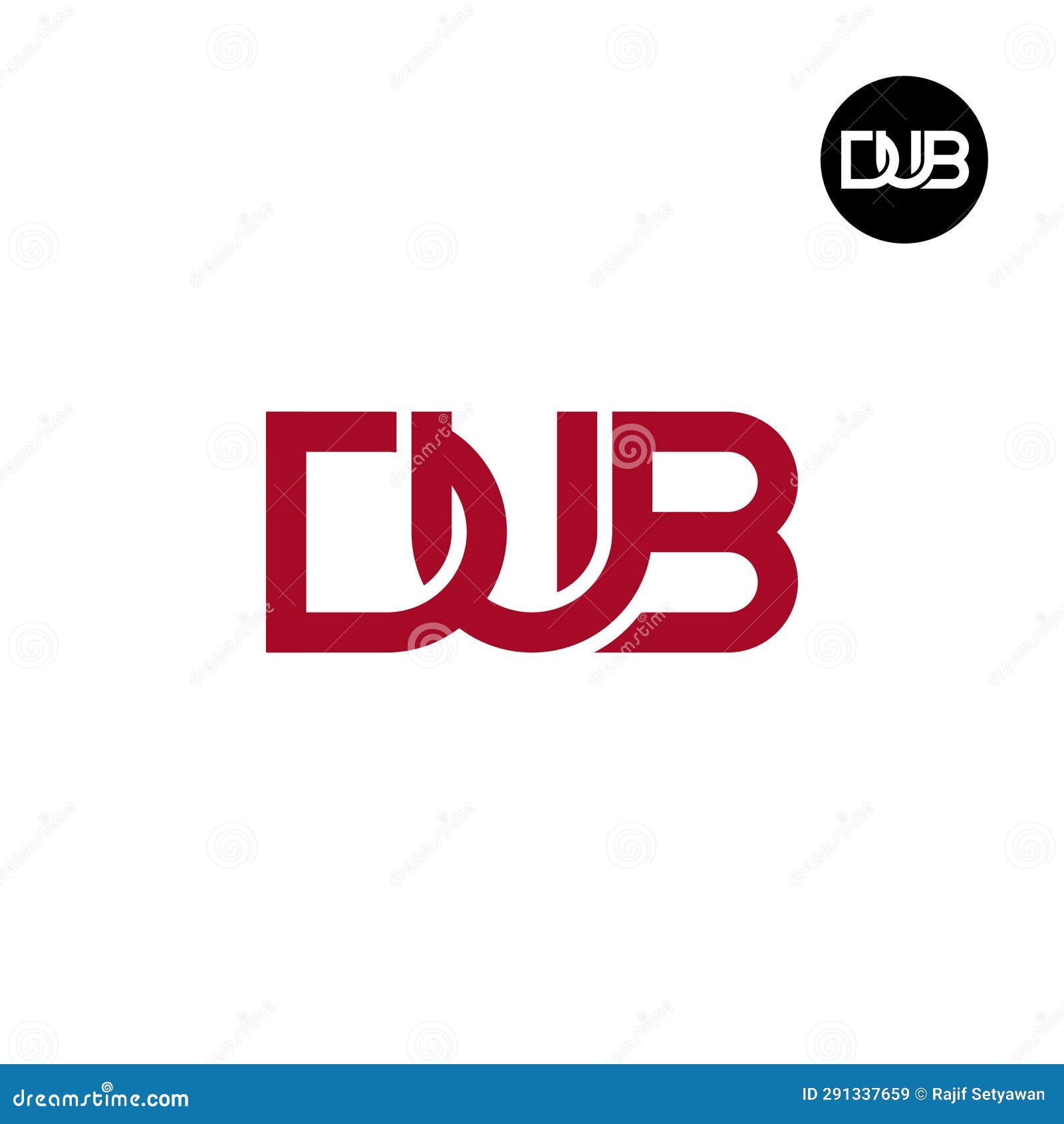 Letter DUB Monogram Logo Design Cartoon Vector | CartoonDealer.com ...