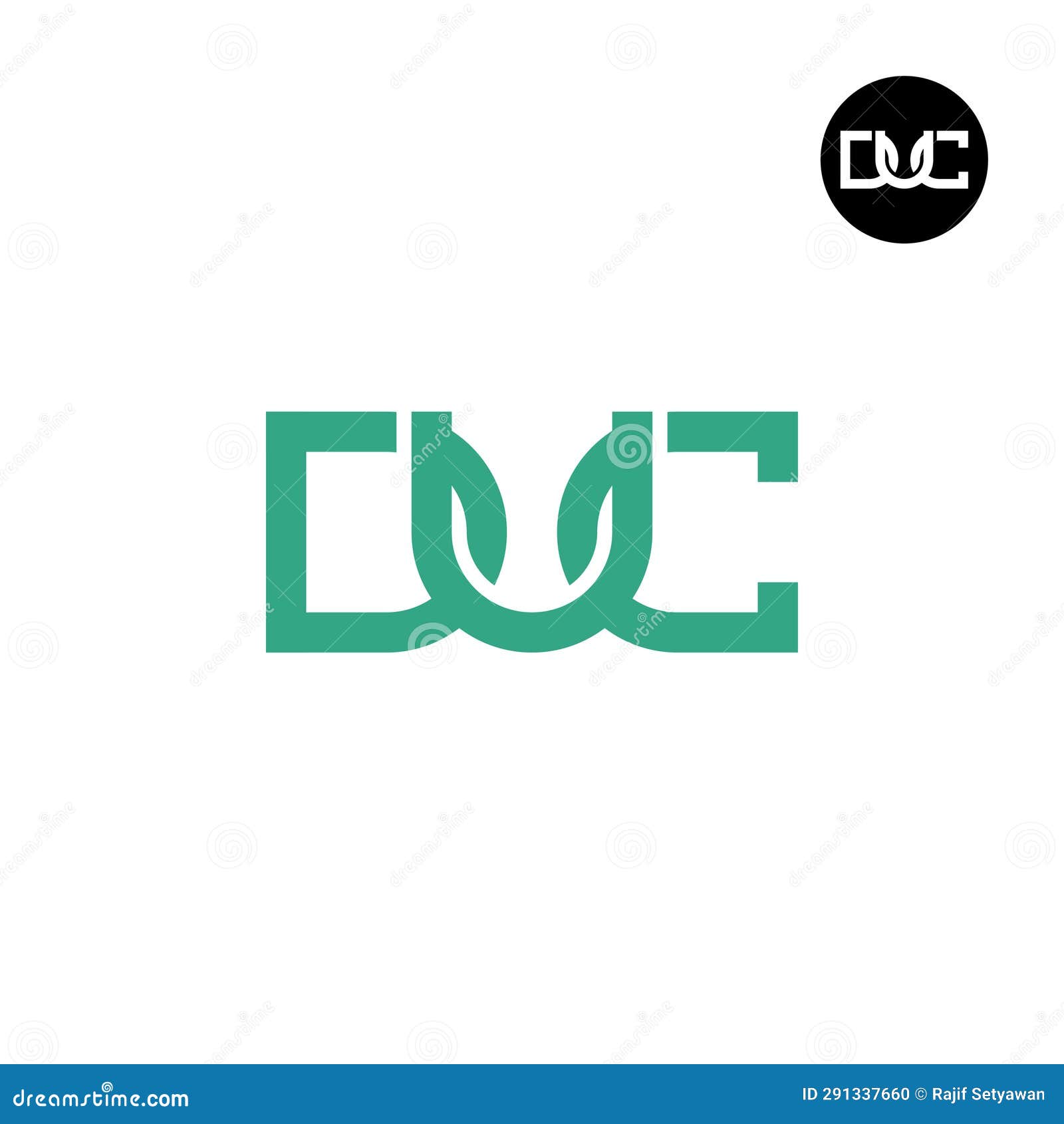 Letter DUC Monogram Logo Design Stock Vector - Illustration of initials ...