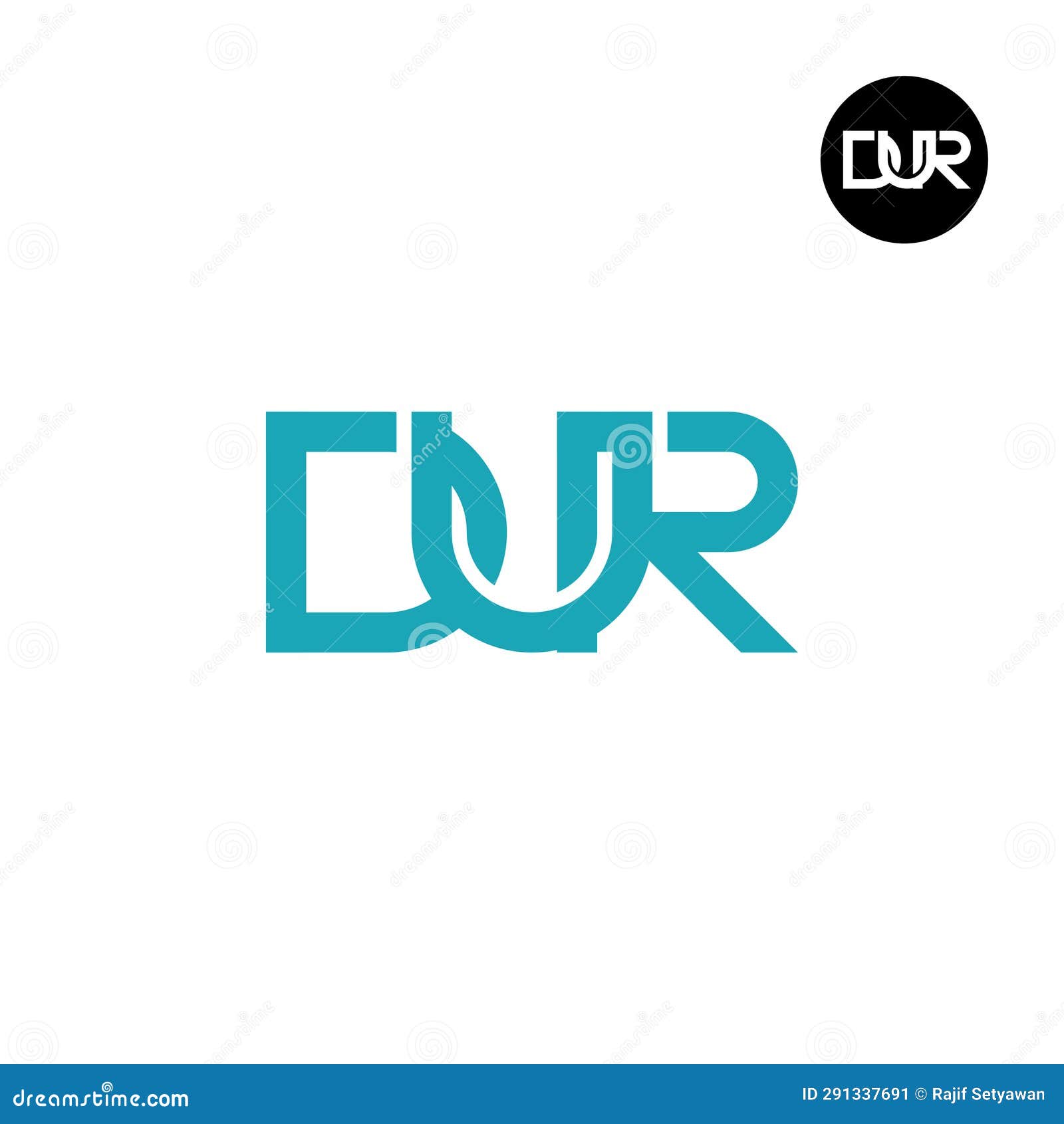 Letter DUR Monogram Logo Design Stock Vector - Illustration of ...