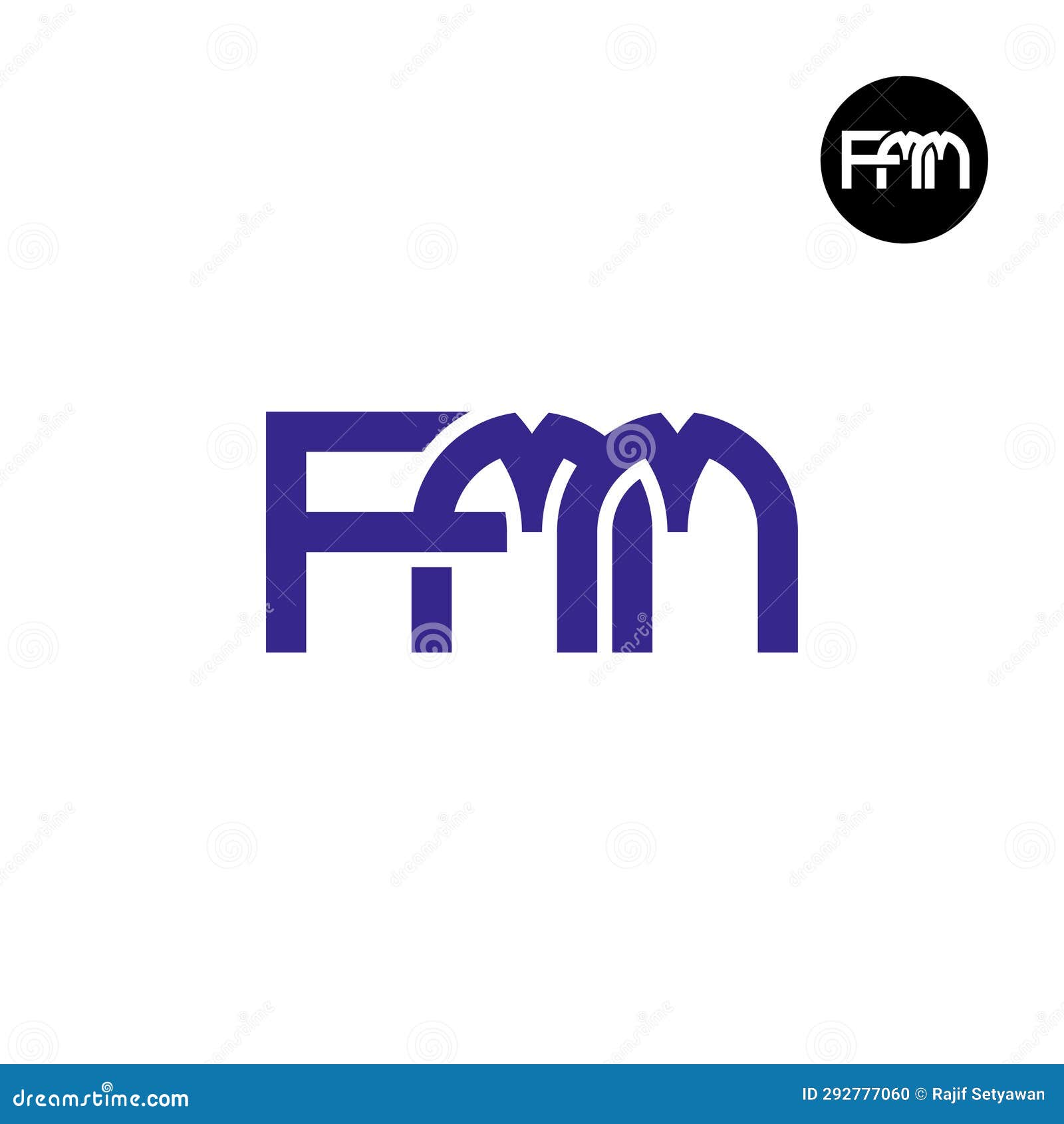 Letter FMM Monogram Logo Design Stock Vector - Illustration of ...