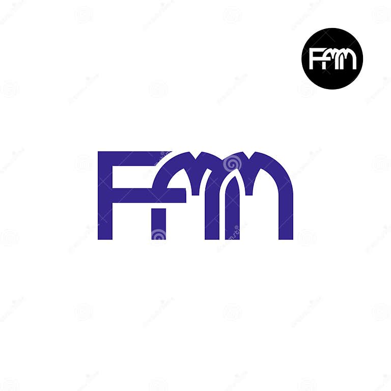 Letter FMM Monogram Logo Design Stock Vector - Illustration of ...