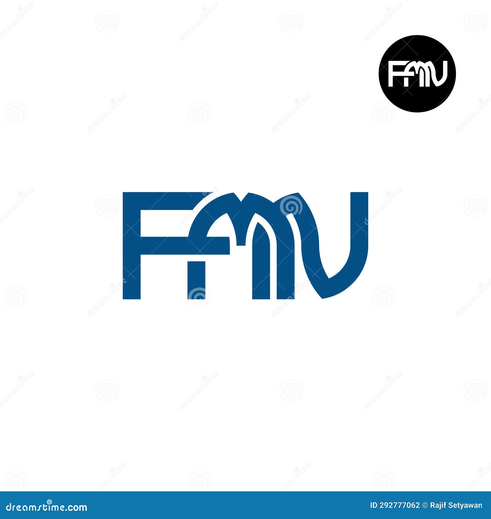 Letter FMN Monogram Logo Design Stock Vector - Illustration of company ...