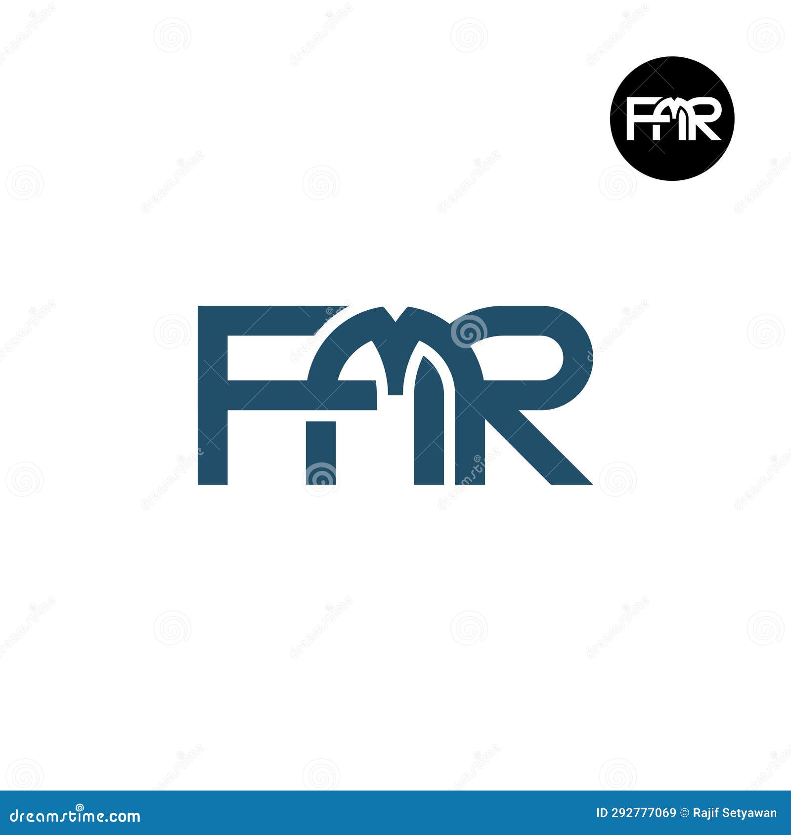 Letter FMR Monogram Logo Design Stock Vector - Illustration of modern ...