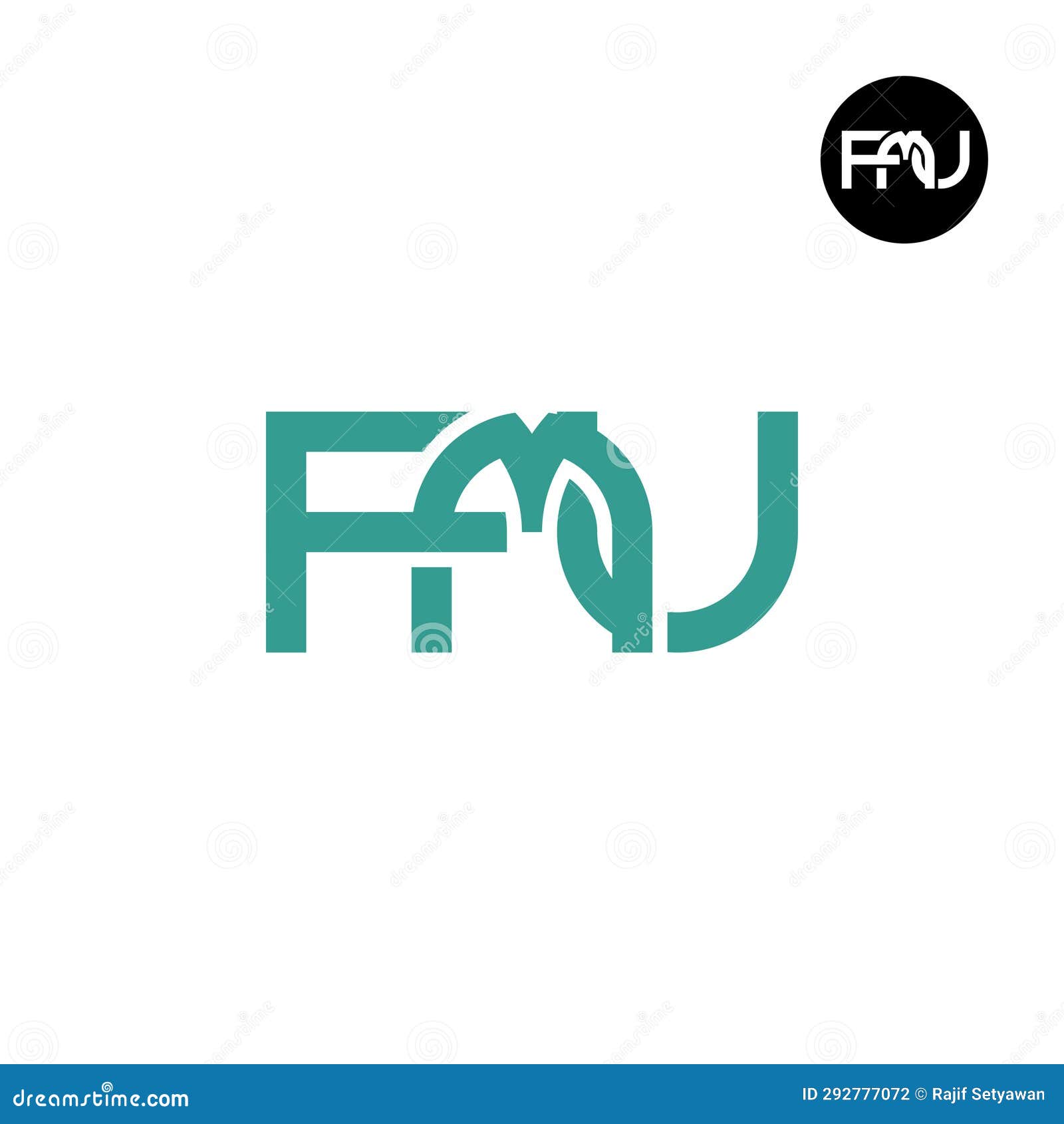 Letter FMU Monogram Logo Design Stock Vector - Illustration of ...