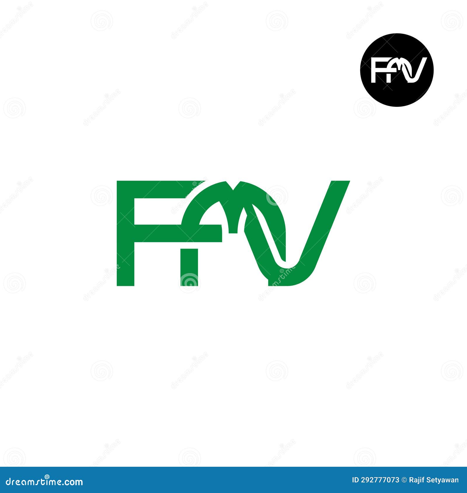 Letter FMV Monogram Logo Design Stock Vector - Illustration of logos ...