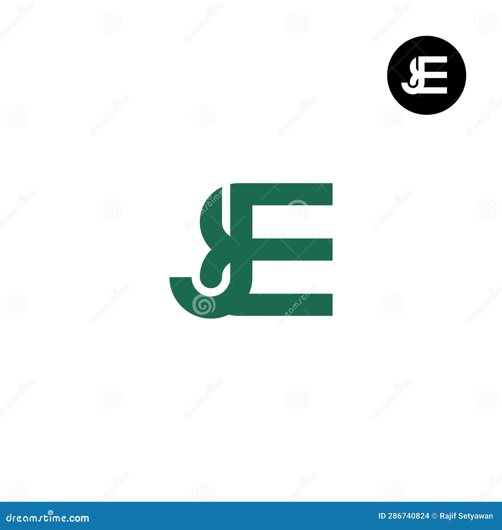 Letter JE Monogram Logo Design Stock Vector - Illustration of ...
