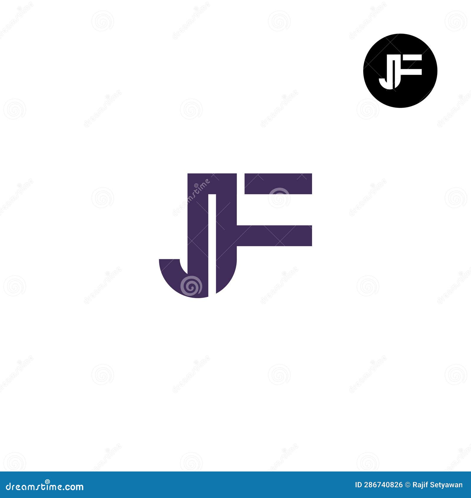 Letter JF Monogram Logo Design Stock Vector - Illustration of designs ...