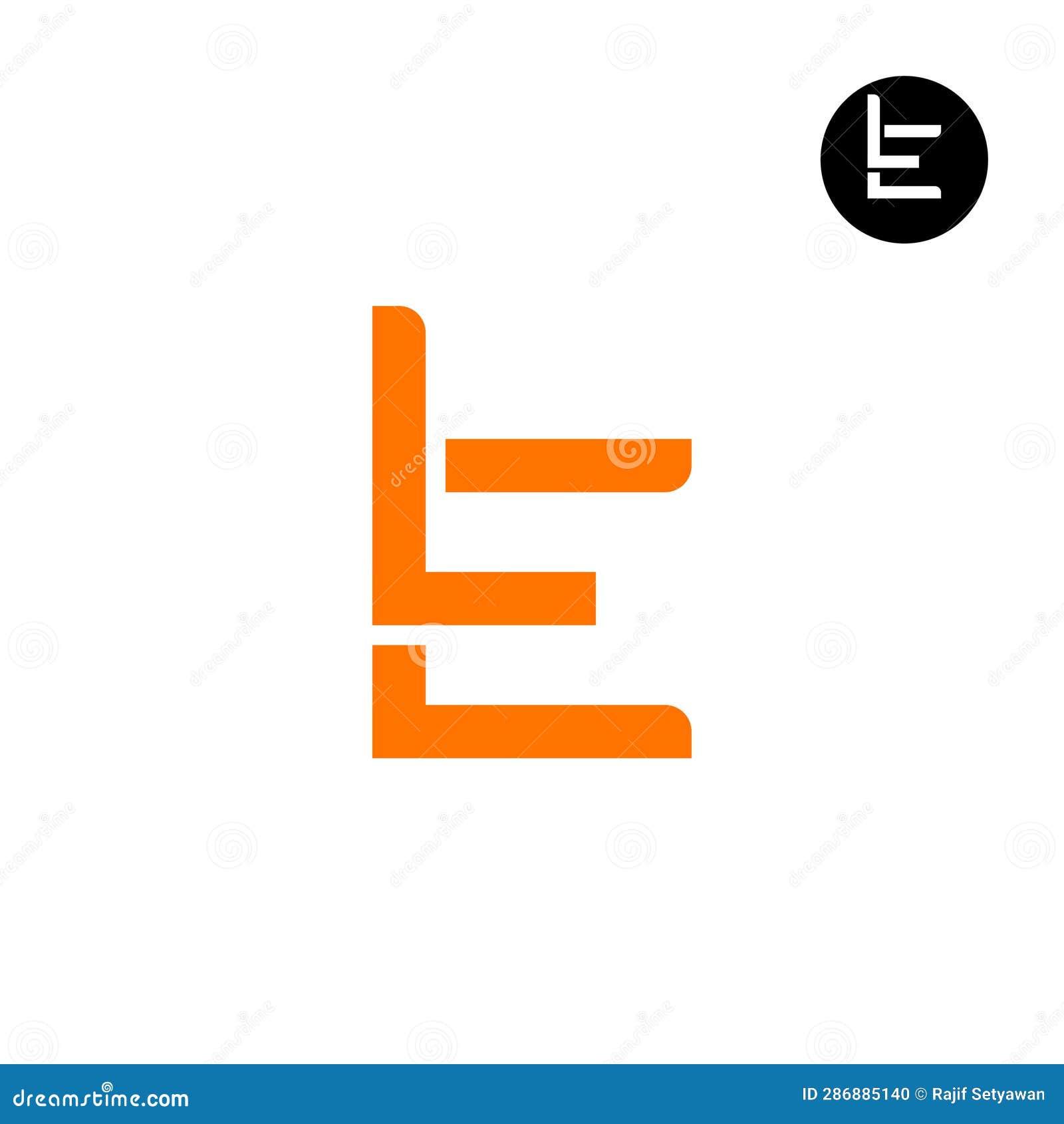 Letter LE EL Monogram Logo Design Unique Stock Illustration ...