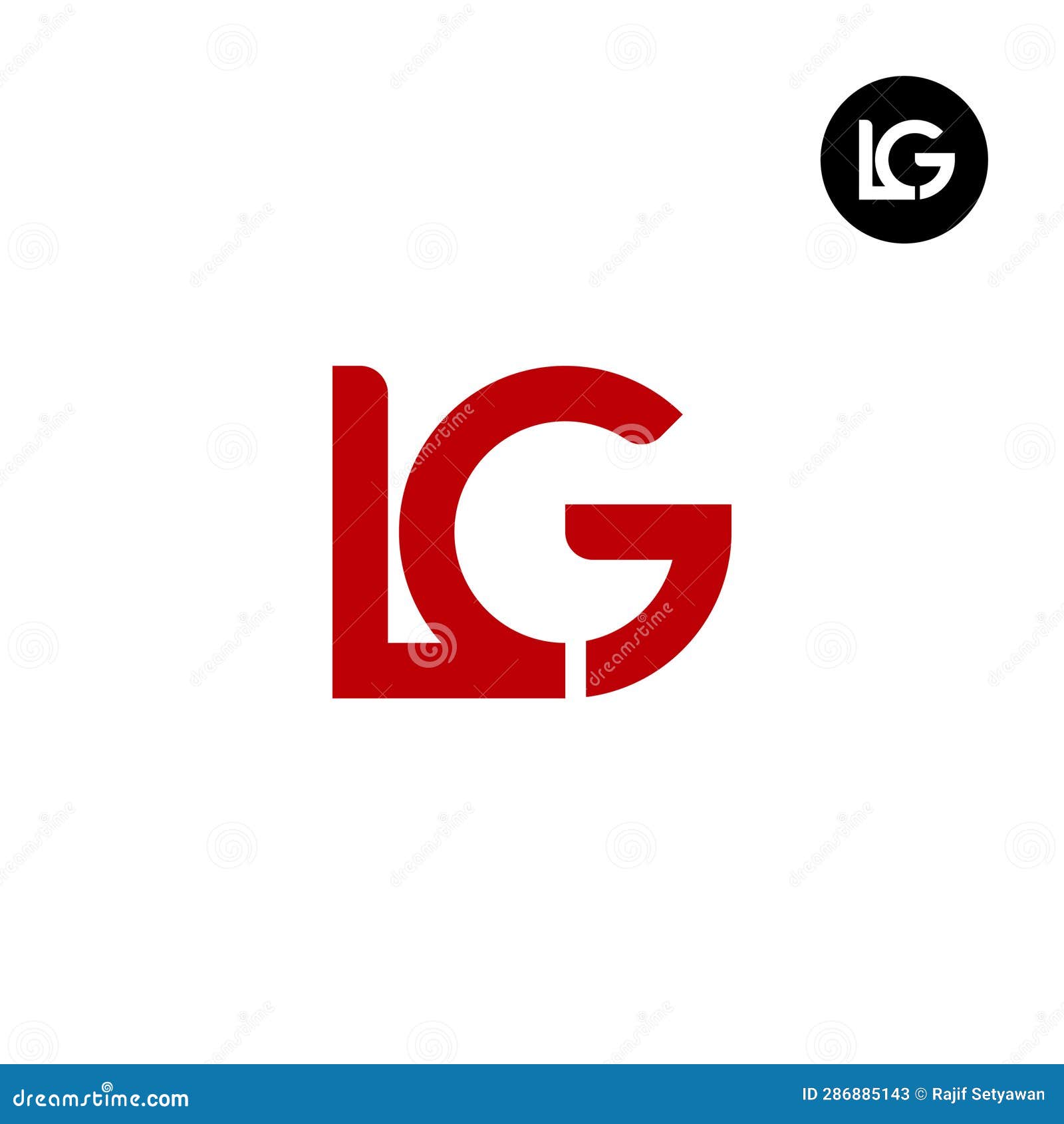 Letter LG Monogram Logo Design Unique Stock Illustration - Illustration ...