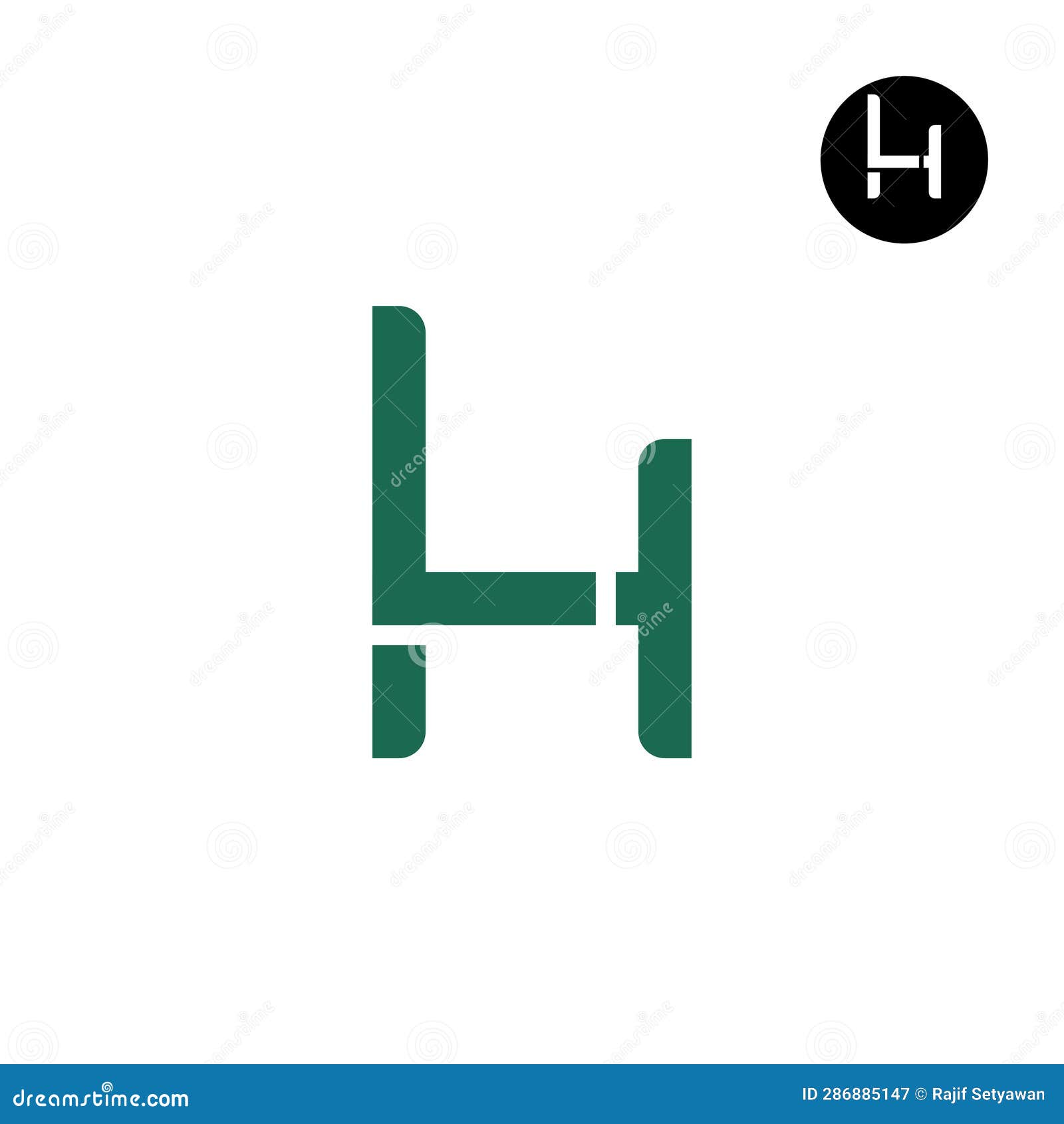 Letter LH HL Monogram Logo Design Unique Stock Illustration ...